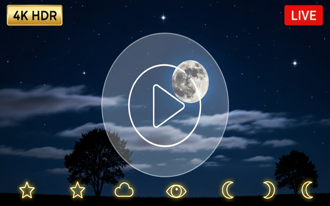 Full Moon 4K – Lunar Night Sky Relax Screensaver for Smart TV - App on ...