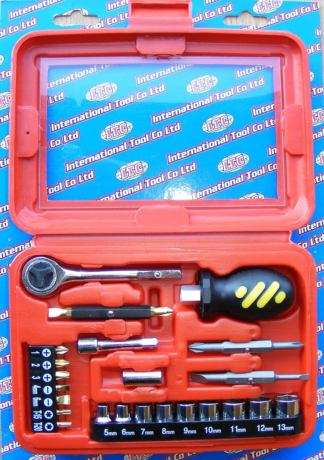 ITC PROFESSIONAL TOOLS 25 PIECE 1/4 DRIVE DIY TOOL KIT IN CASE ITC1512 ...
