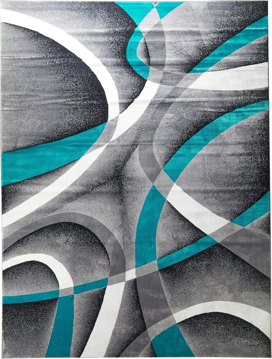 Amazon.com: Persian Area Rugs Turquoise 8x10 2305 White Swirls 7'10 x10 ...