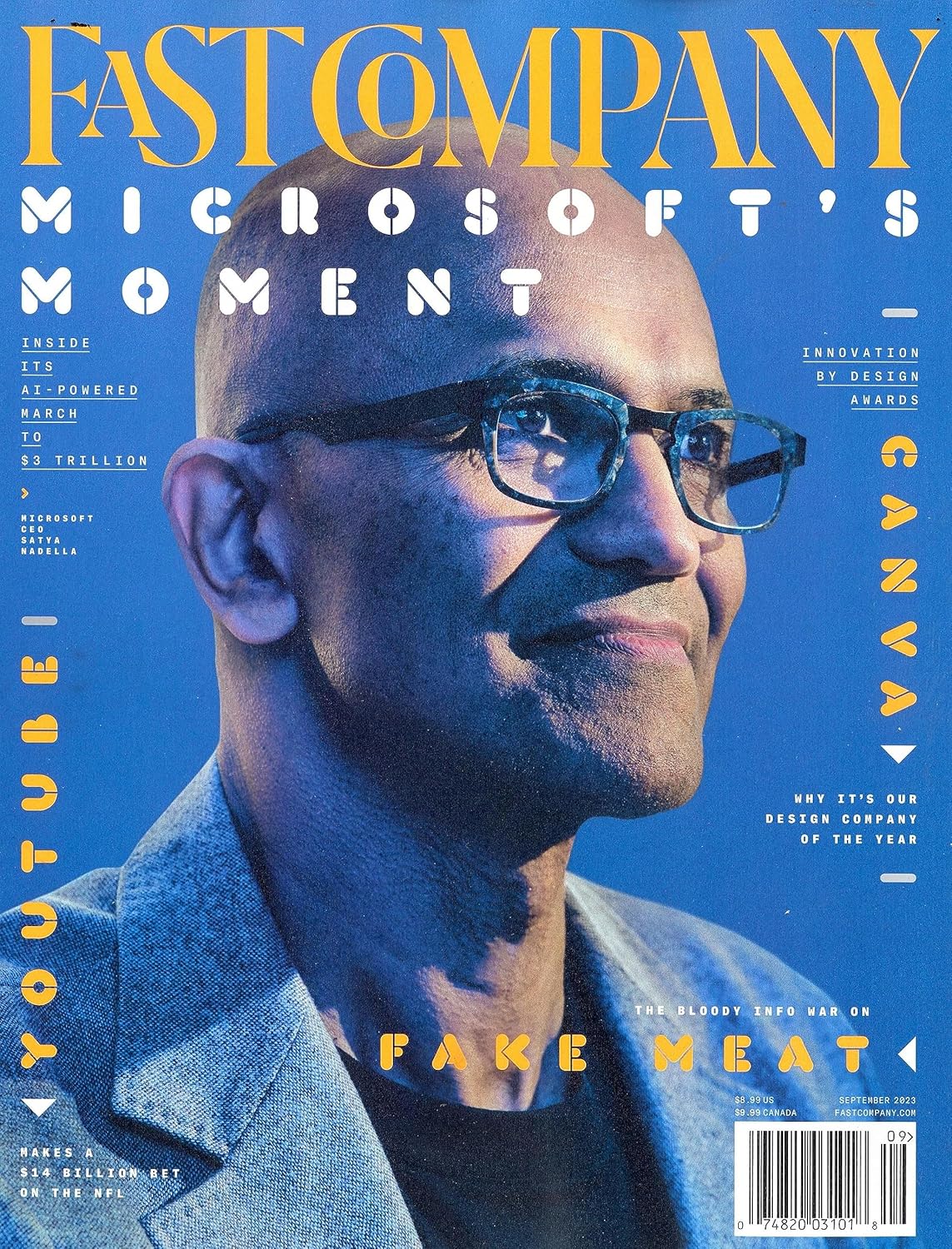 FAST COMPANY MAGAZINE - SEPTEMBER 2023 - SATYA NADELLA (COVER ...