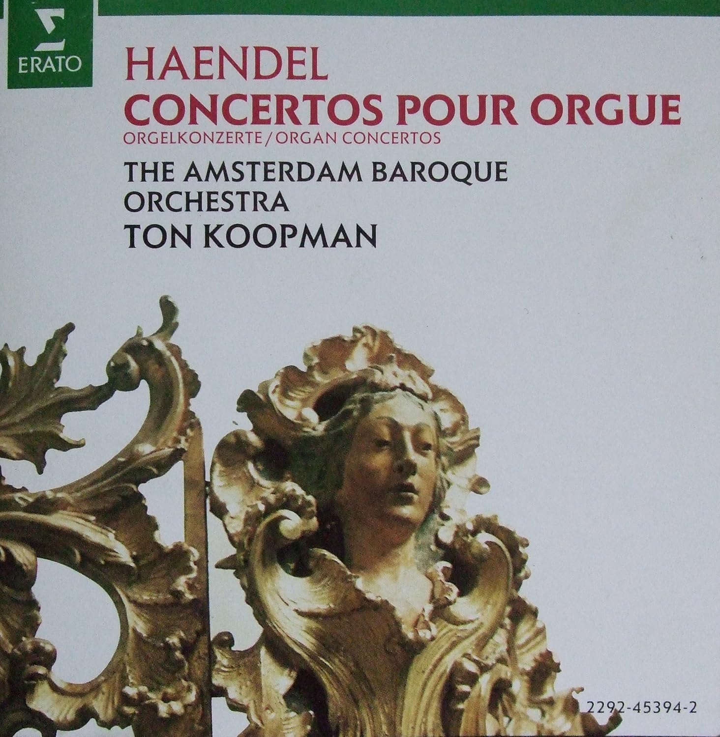 Handel: Organ Concertos by Ton Koopman, Amsterdam Baroque Orchestra ...
