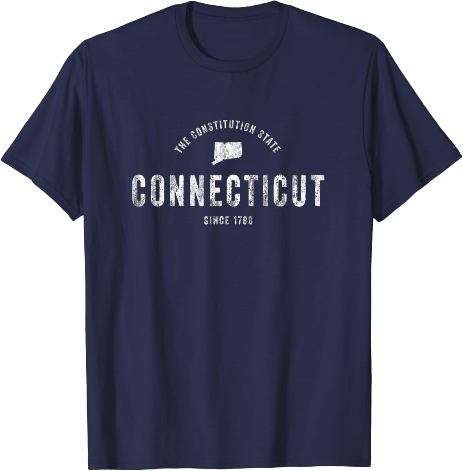 Amazon.com: Connecticut T-Shirt Vintage Sports Design Retro CT Tee ...