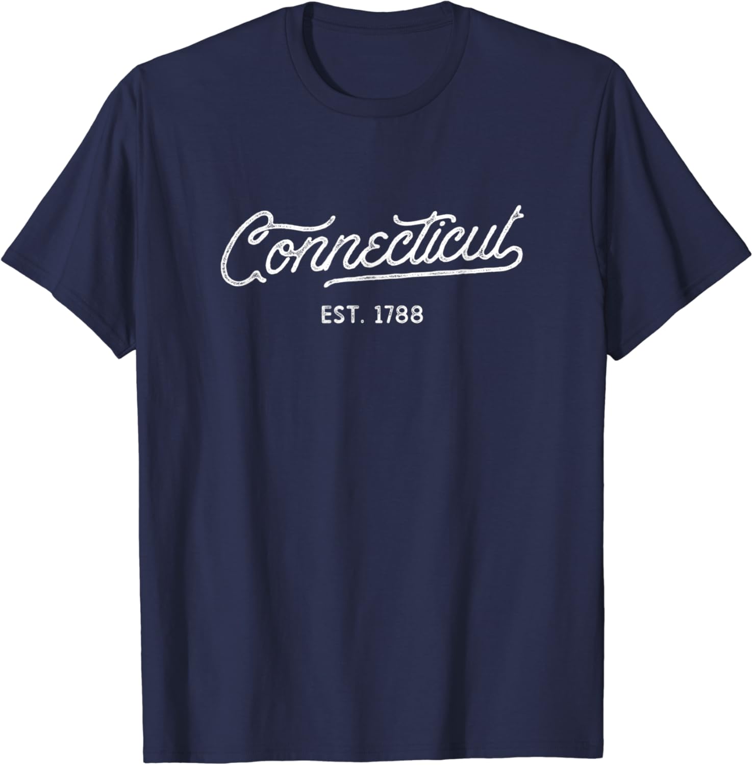 Amazon.com: Connecticut CT T-Shirt Vintage Sports Script Graphic Tee ...