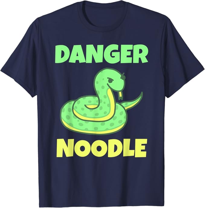 Danger Noodle Snake Graphic T-shirt : Amazon.co.uk: Clothing