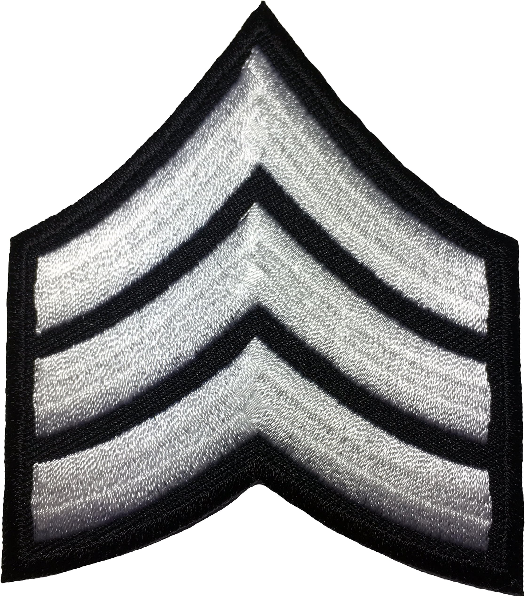Amazon.com: Papapatch Chevrons Sergeant E-5 Stripes US Army Rank Sew on ...