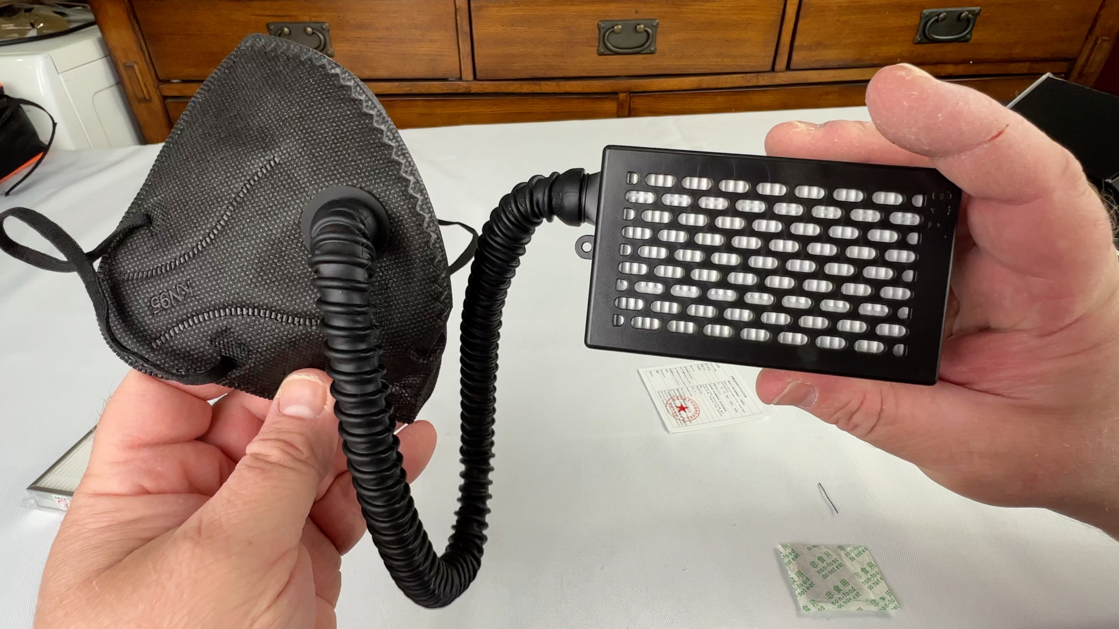 Watch Electric Wearable Air Purifier with Masks, Air Supply on Amazon Live