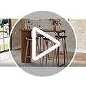 Amazon.com: 55" Long Bar Table, Fluted Wood Counter Height Pub Table ...