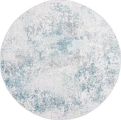 Amazon.com: SYROVIA™ Blue Moon Round Area Rug 2' in Diameter Bedroom ...