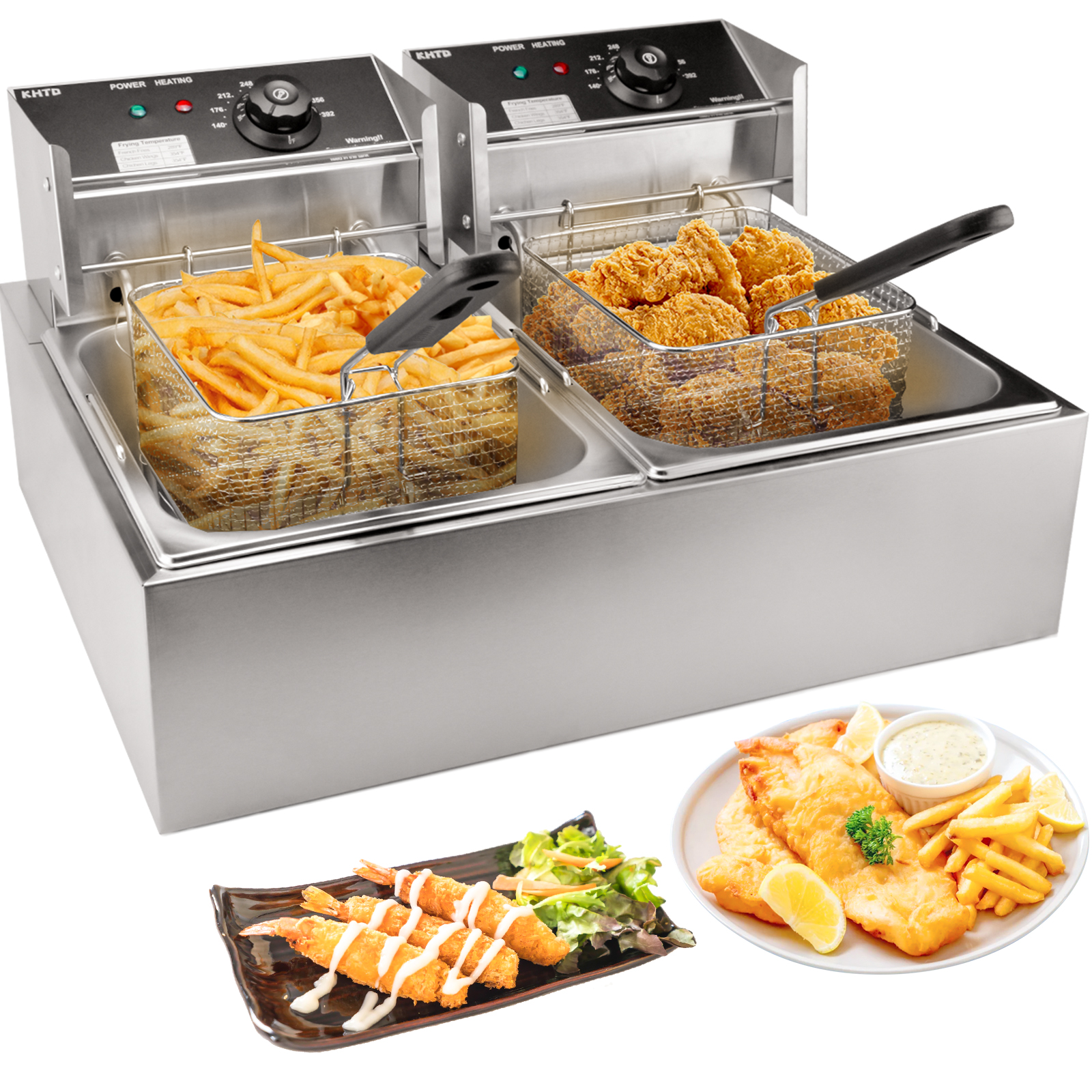 Watch Commercial Electric Deep Fryer with Baskets on Amazon Live