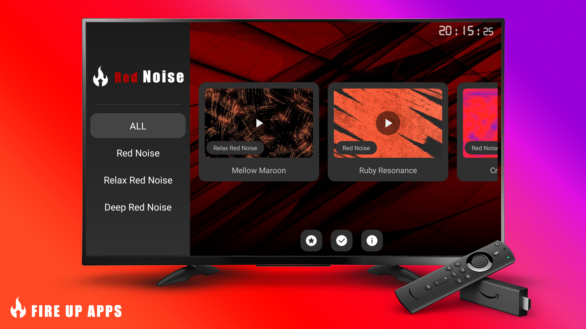 Red Noise Background Video for Fire TV : Red Noise for Studying, Focus ...