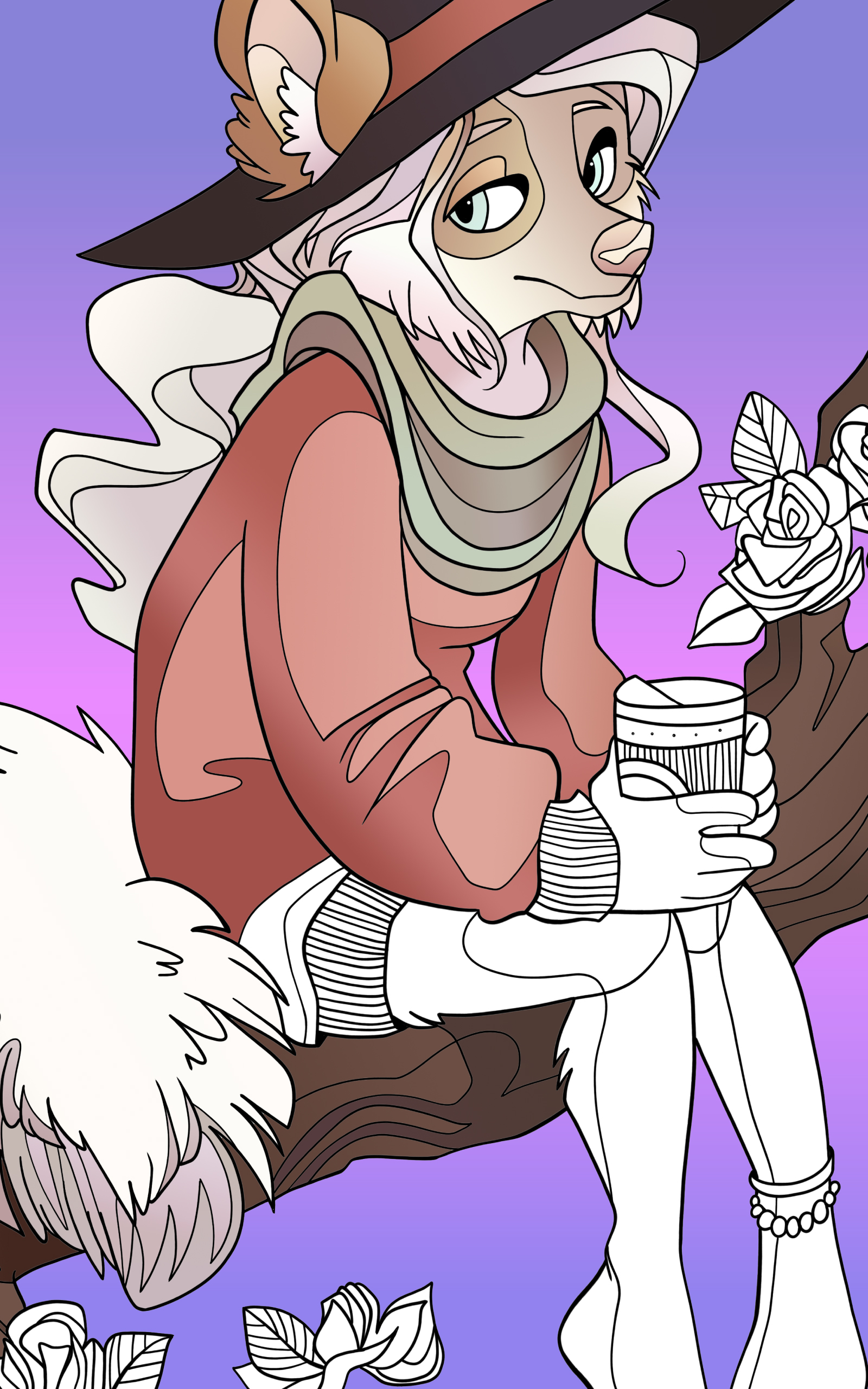 Furry Coloring Pages: Custom Furry and Anthro Portraits for Fandoms ...