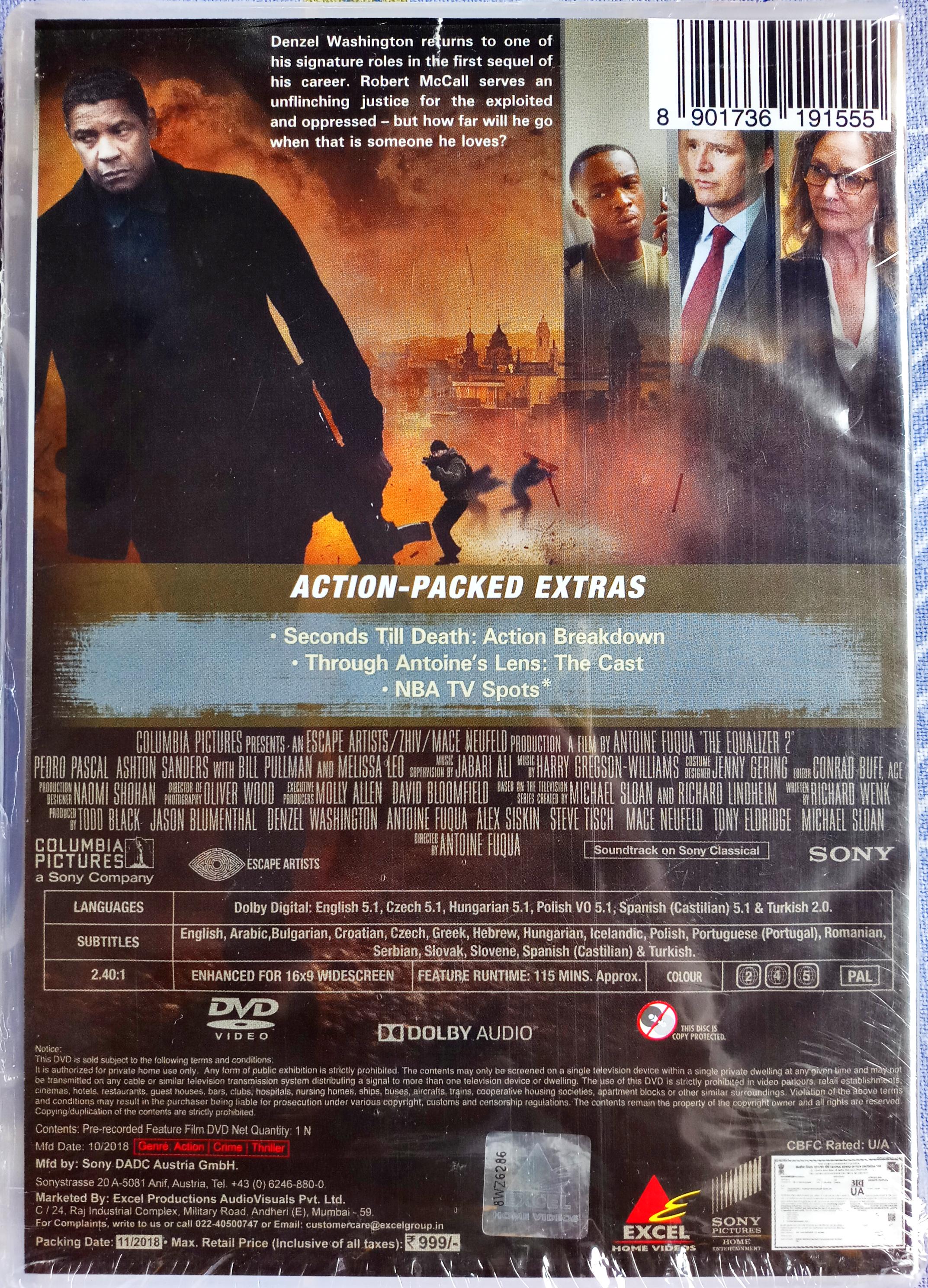 The Equalizer 2: Amazon.in: Denzel Washington, Pedro Pascal, Ashton ...