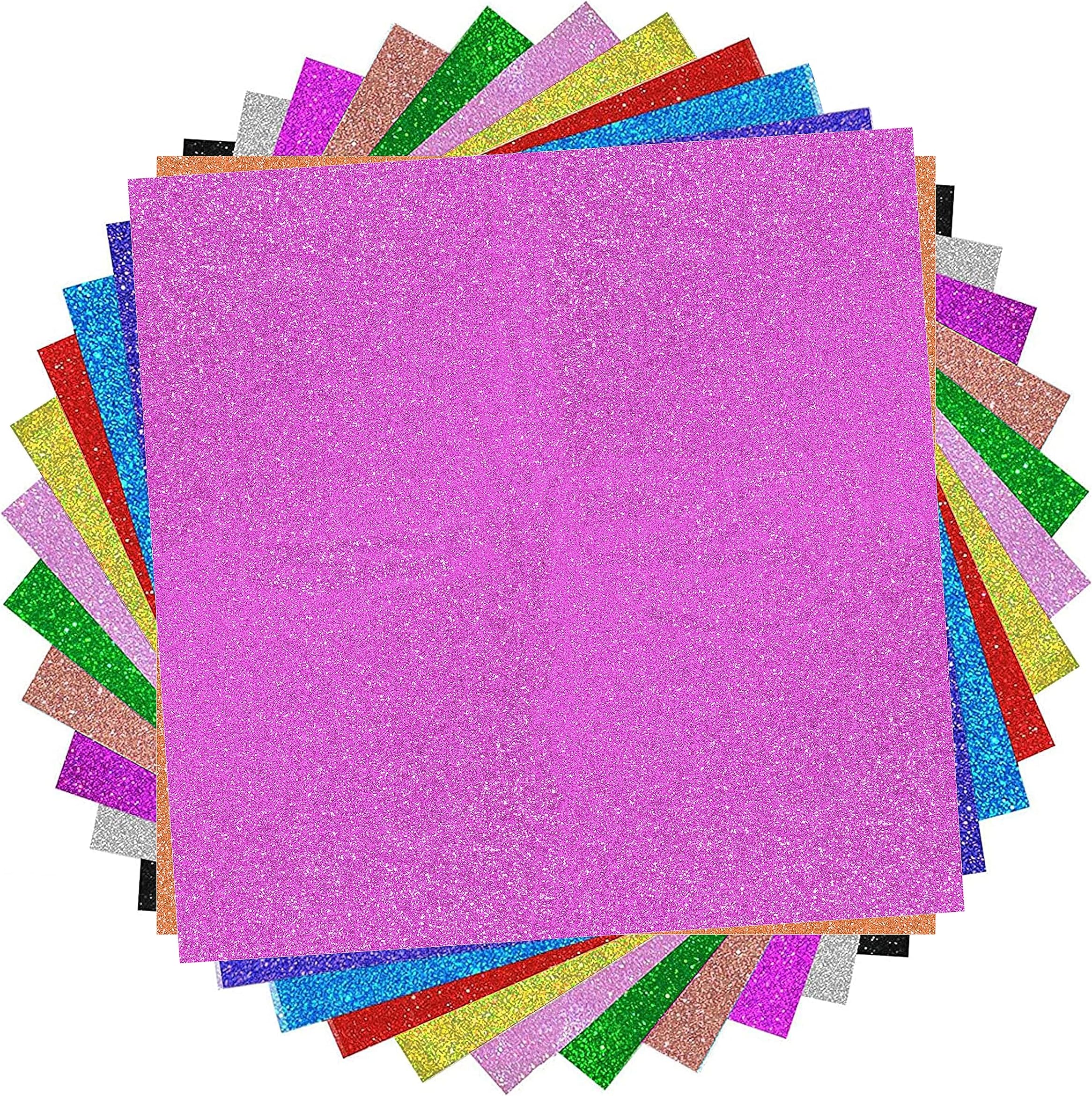 PB TECH Glitter Cardstock Paper - 30 x 30CM (12 x 12 inch) / 12 Colors ...