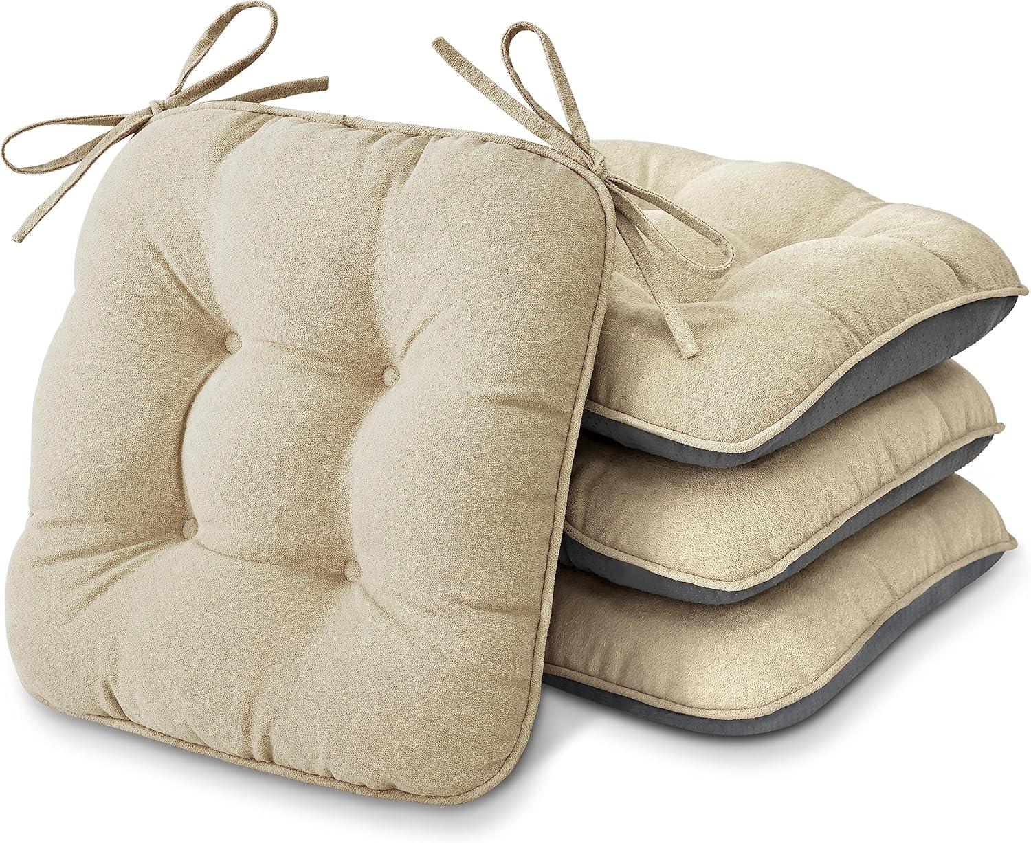 Amazon.com: Shinnwa Chair Cushions for Dining Chairs 4 Pack, Tufted Non-Slip Kitchen Seat ...