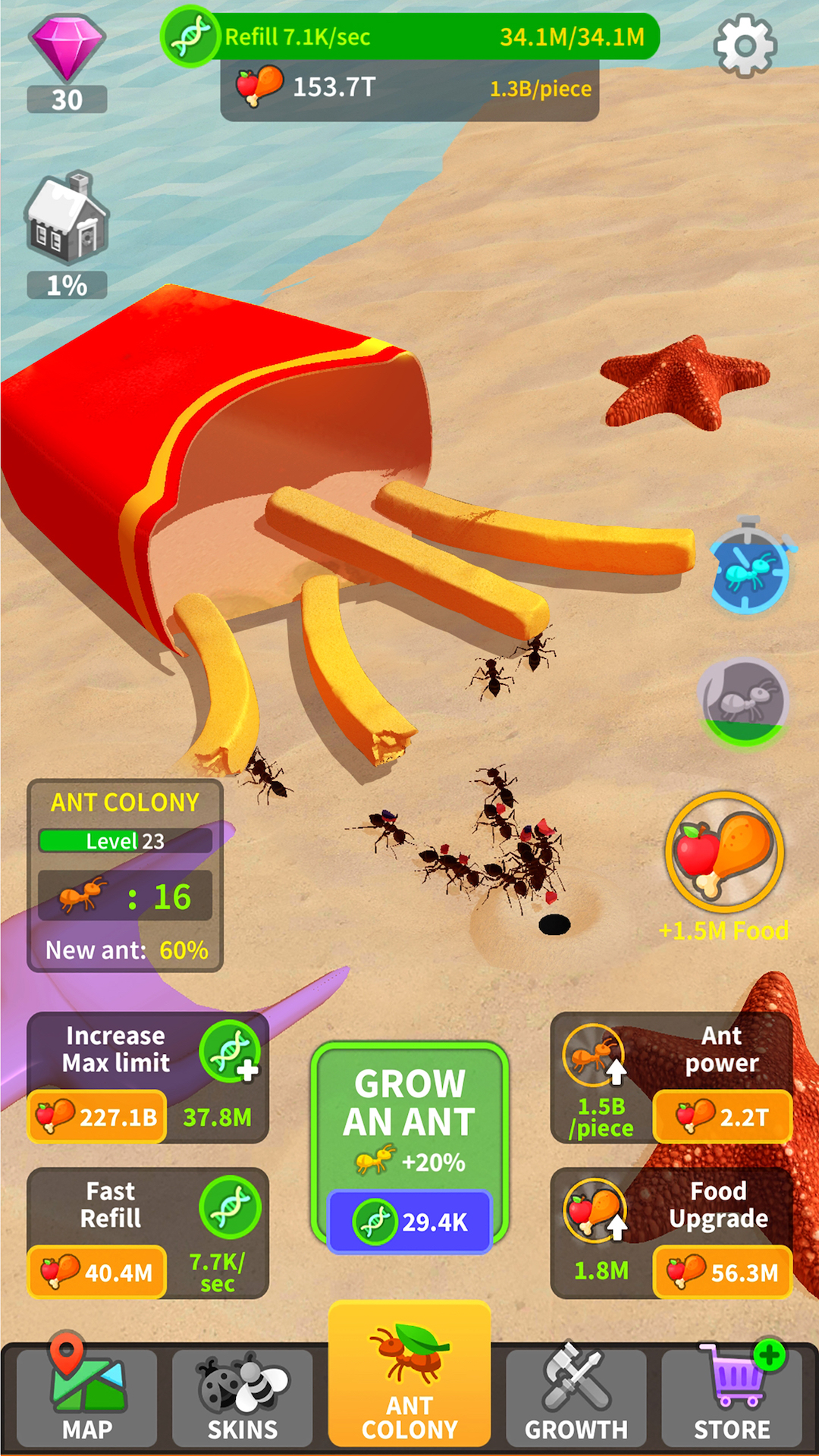 Ant colony: Idle clicker games - eating ants - App on Amazon Appstore