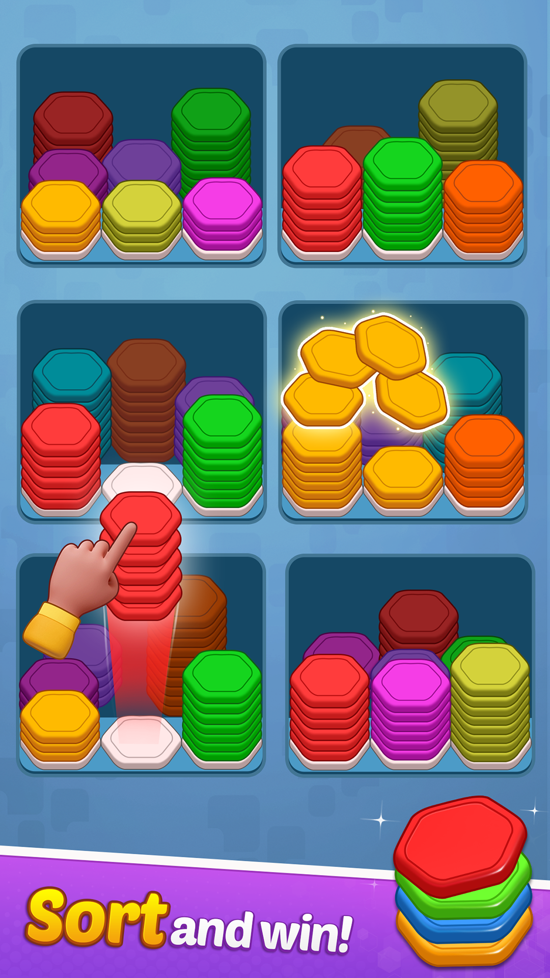 Hexa Stack - Sorting Puzzle 3D - App on Amazon Appstore