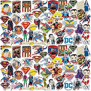Amazon.com: Superman Vinyl Large Deluxe Stickers Variety Pack - Laptop ...