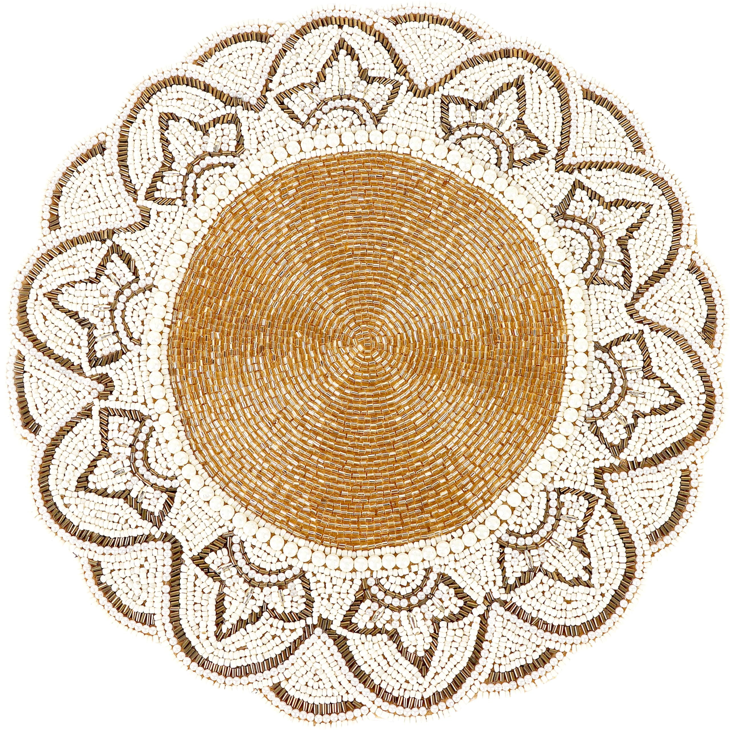 Amazon.com: Beaded Table Mat, Coffee Table Beaded Mat, Placement Mats ...