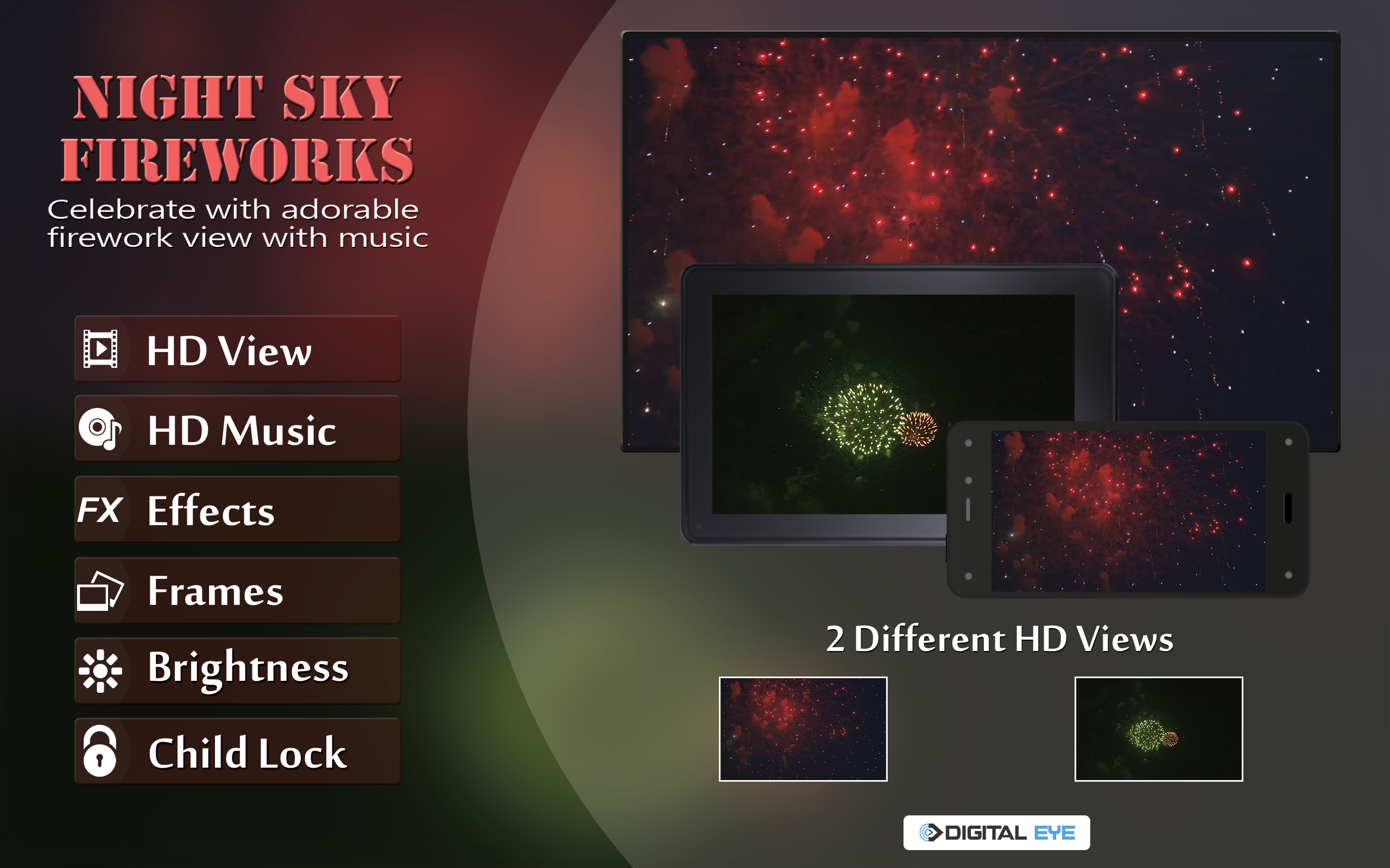 Night Sky Fireworks HD - Wallpaper & Themes - App on Amazon Appstore