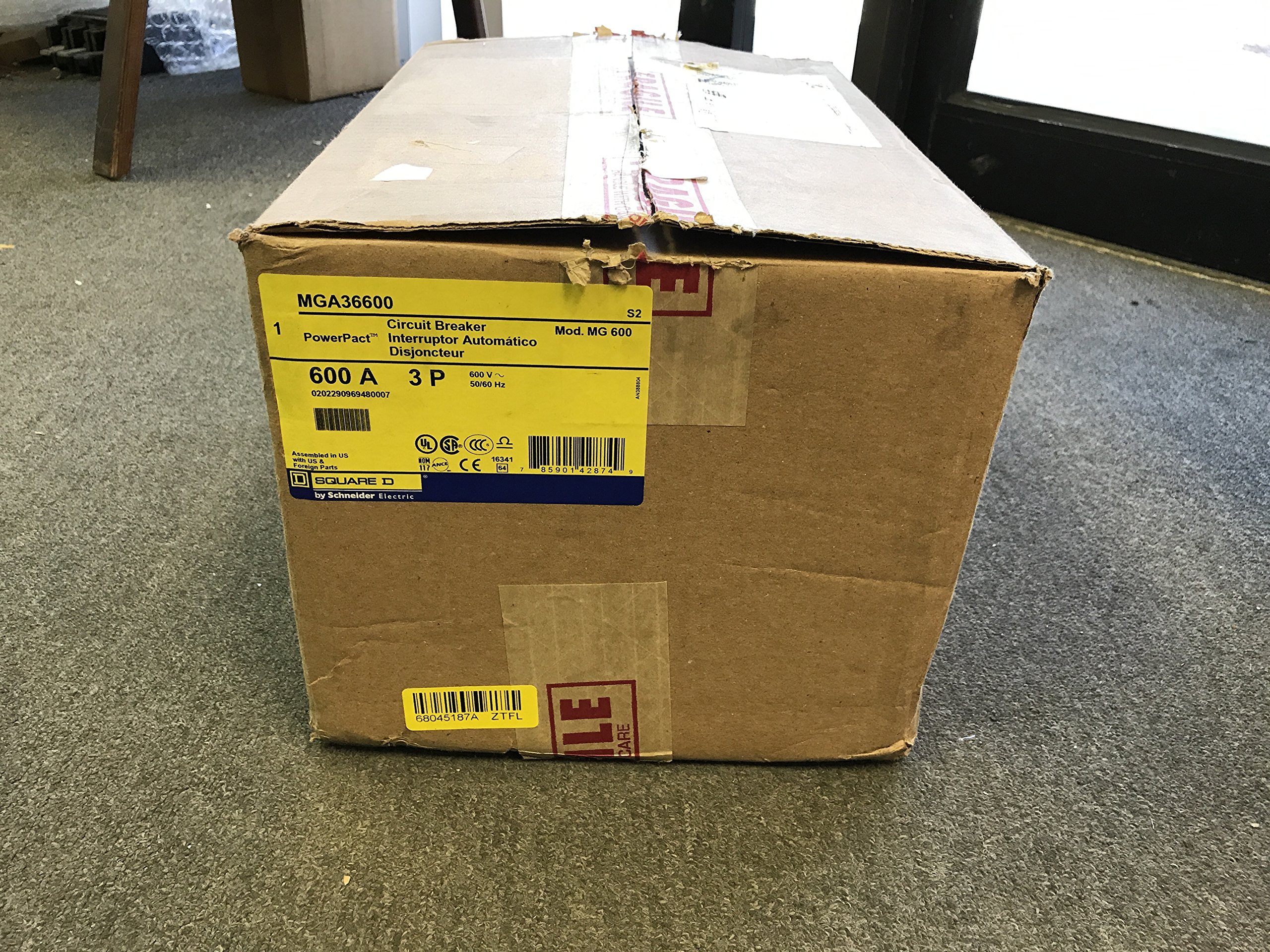 SCHNEIDER ELECTRIC Molded Case 600-Volt 600-Amp MGA36600 Miniature ...