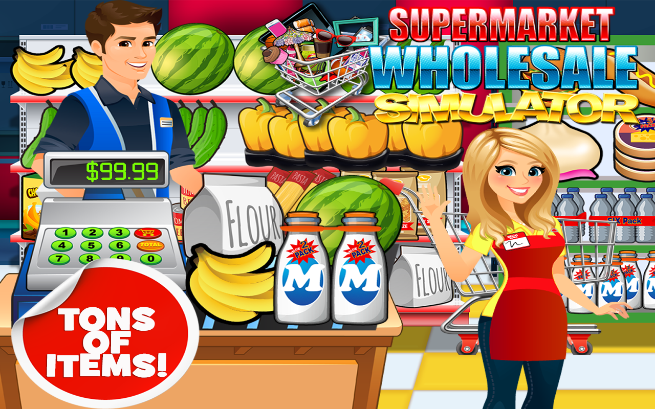 Supermarket Wholesale BIG Mega Warehouse: Shopping & Cash Register ...
