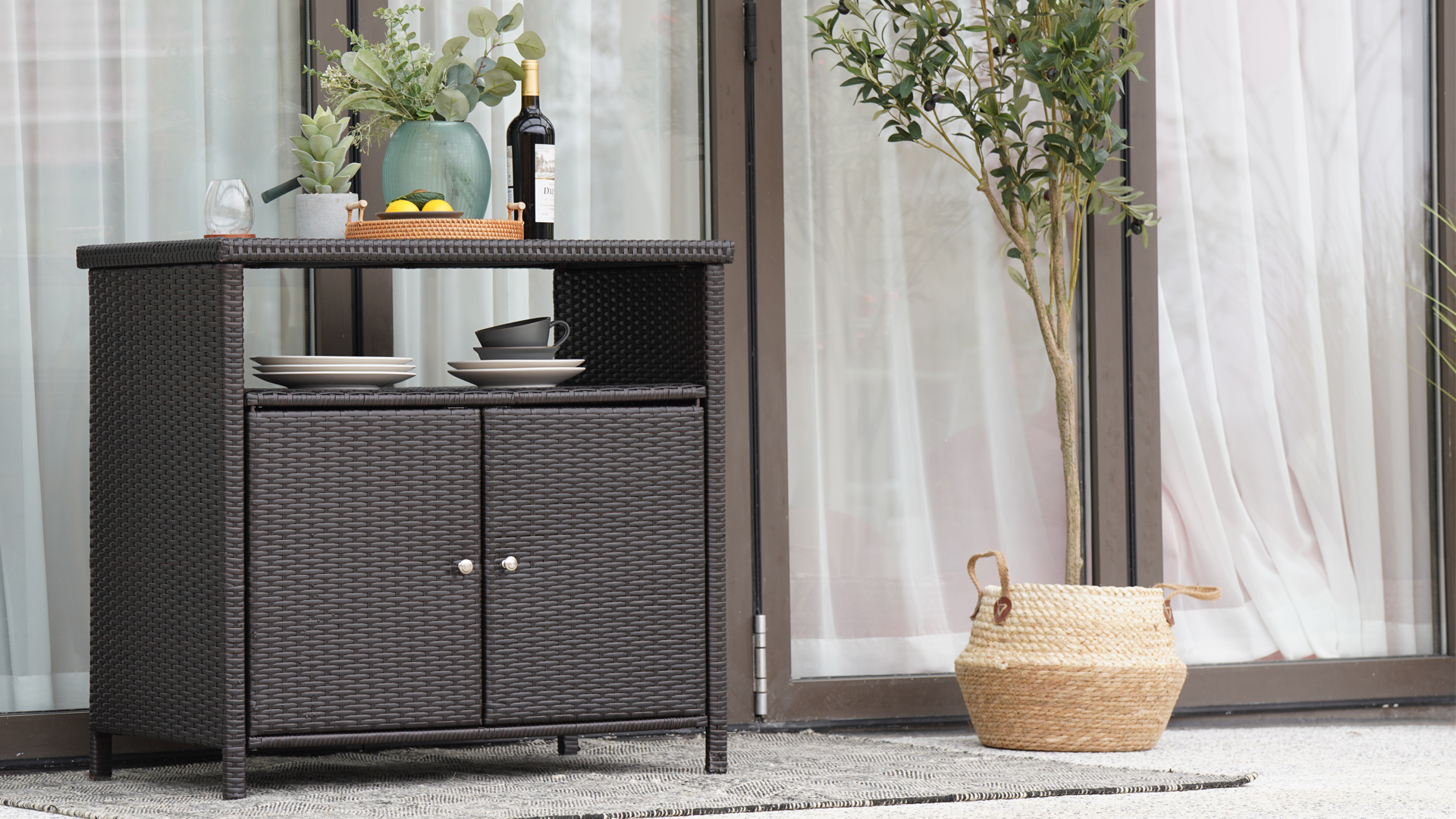 Resin Wicker Storage Cabinets Wicker Outdoor Cabinet 2025