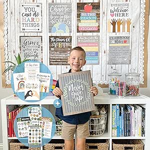 Amazon.com: 9 Farmhouse Classroom Decor - Welcome Sign For Classroom ...