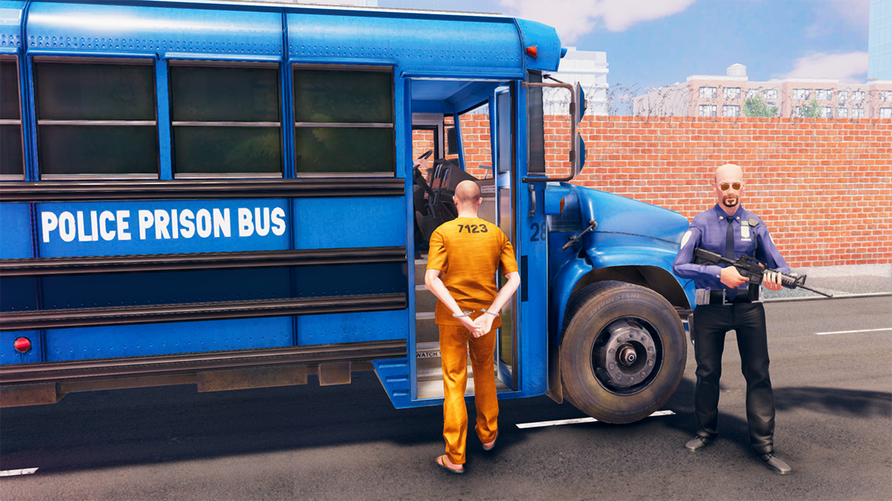 Crime City Town Jail Prisoners Transport Van: Police Bus Driving Pro ...
