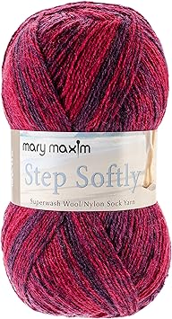 Amazon.com: Mary Maxim Berry Mix Step Softly Yarn