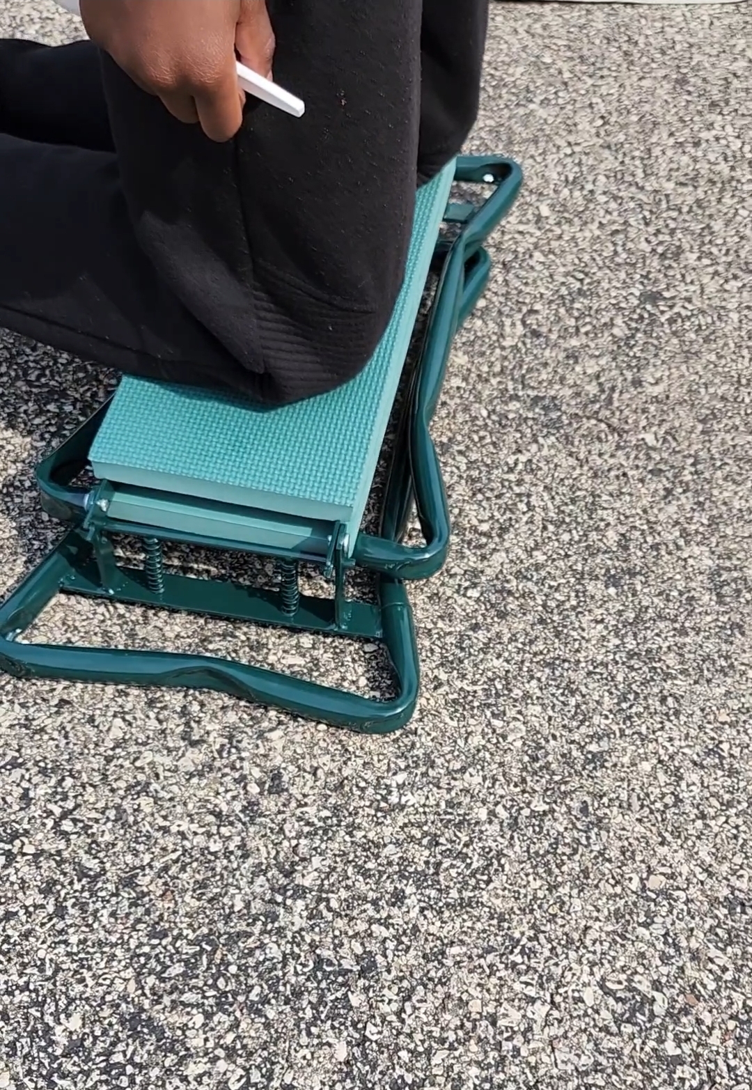Watch Upgraded Garden Kneeler Seat w/kneeling pad foldable stool on ...