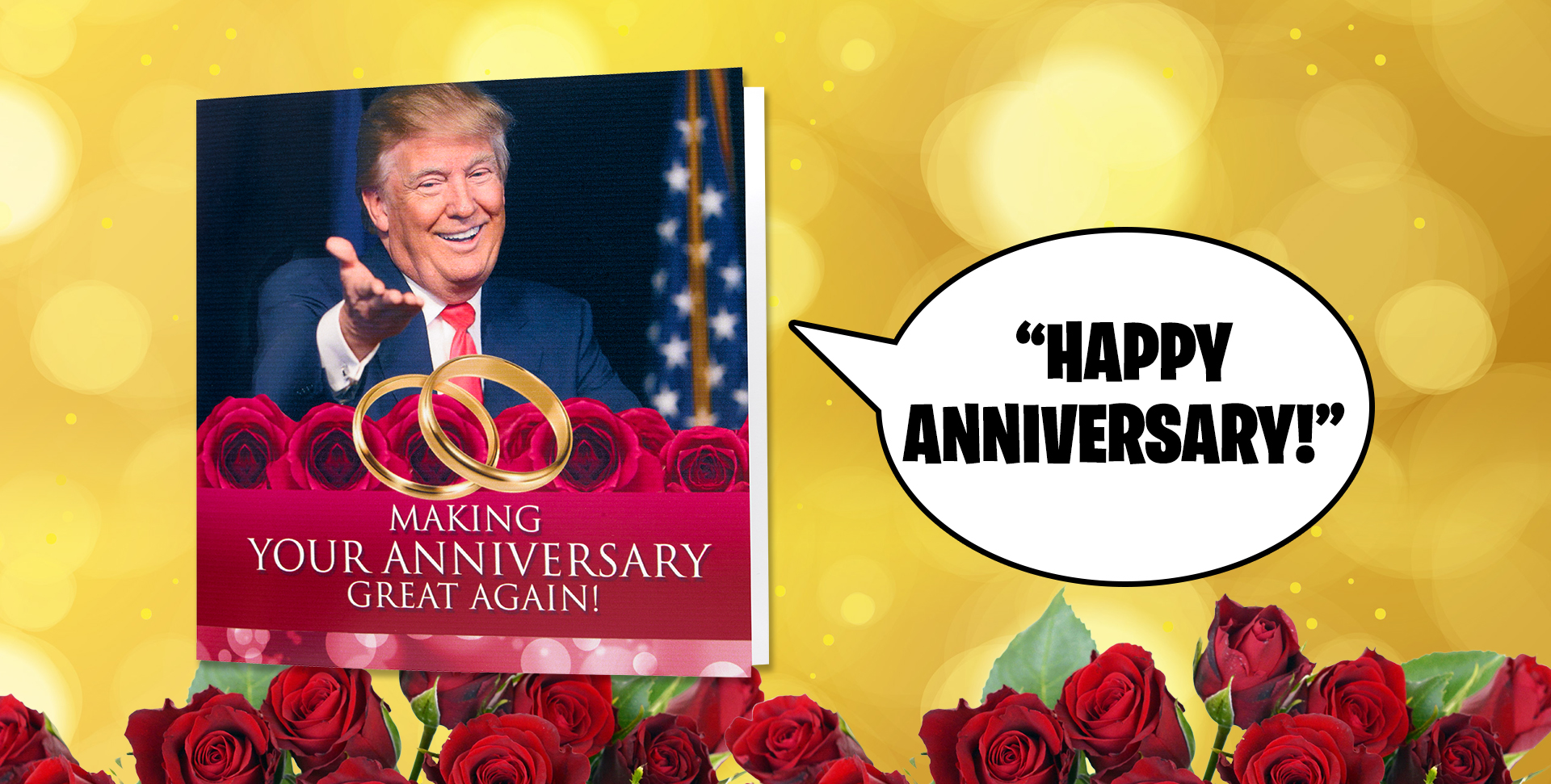 Snapklik.com : Talking Trump Anniversary Card Says Happy Anniversary In ...