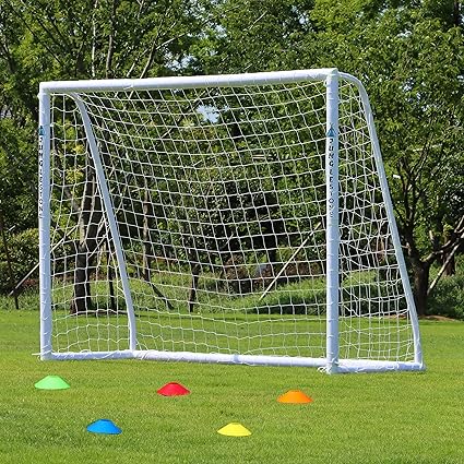 JUNGLE STONE Football Goal 8ft x 6ft Ultimate All Weather uPVC Portable ...