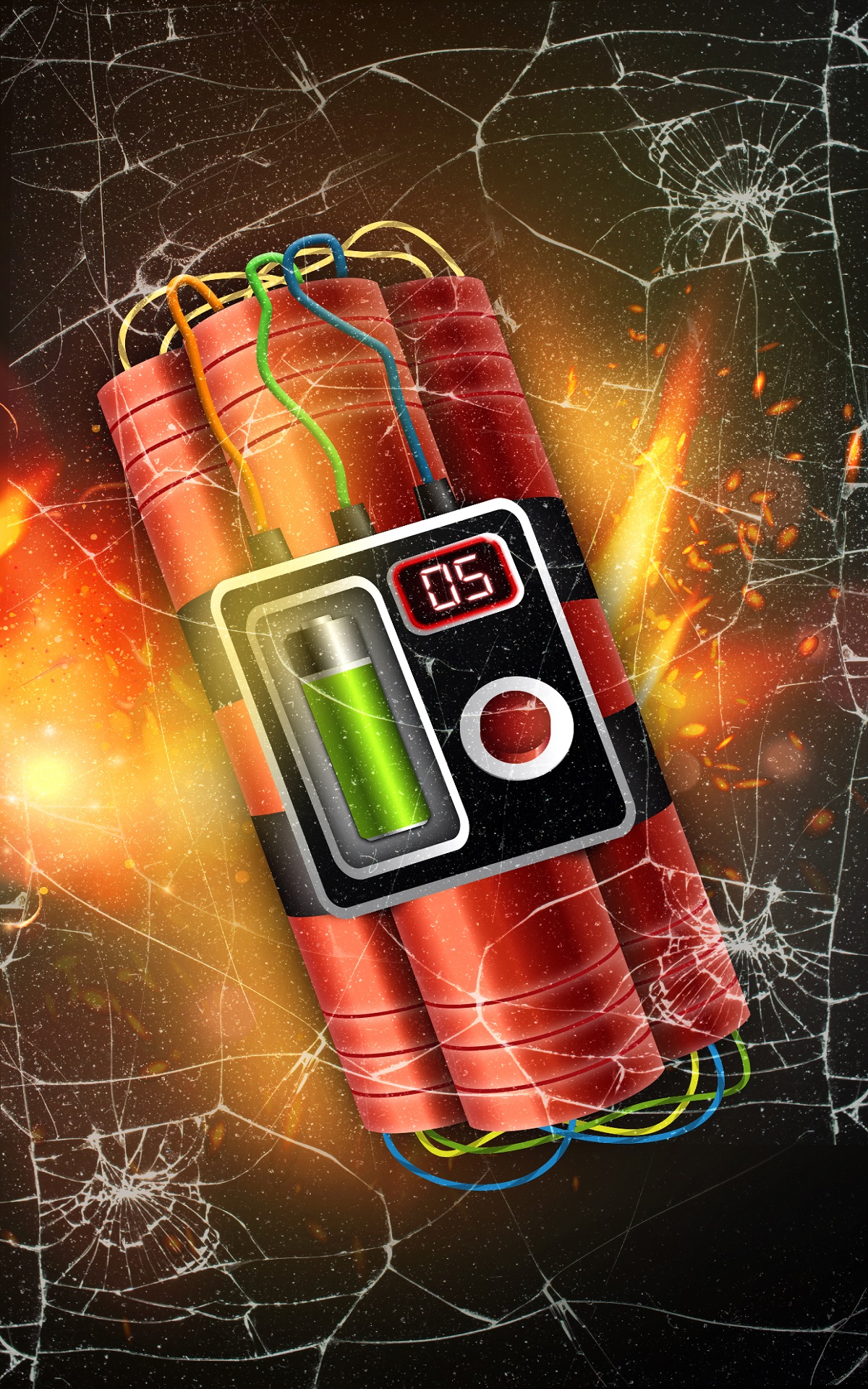 Time Bomb Gun Shot Prank Sounds Games - Bomb Phone Screen Crash Game ...