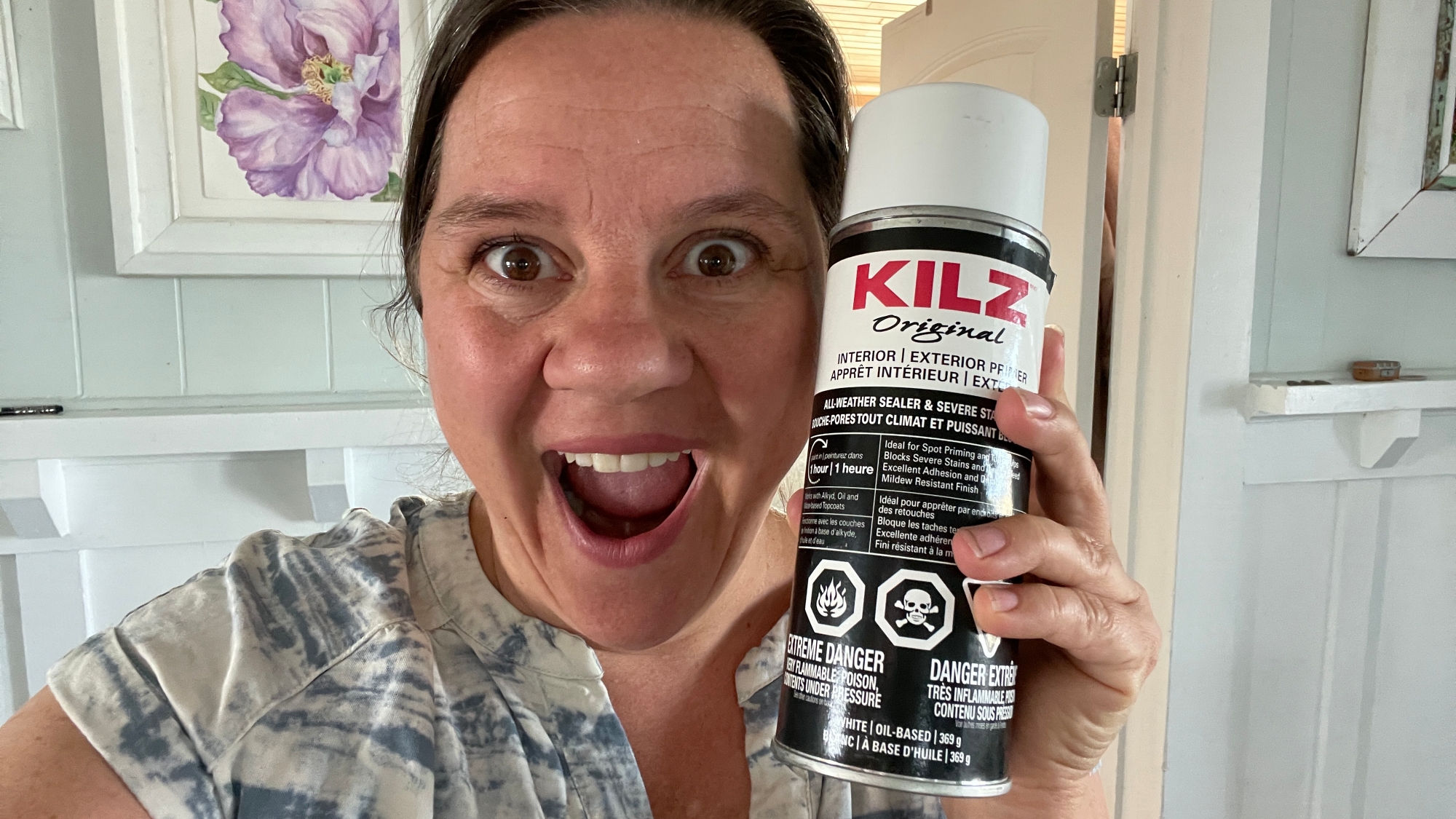 Watch Kilz spray Primer- Using it on my ceiling on Amazon Live