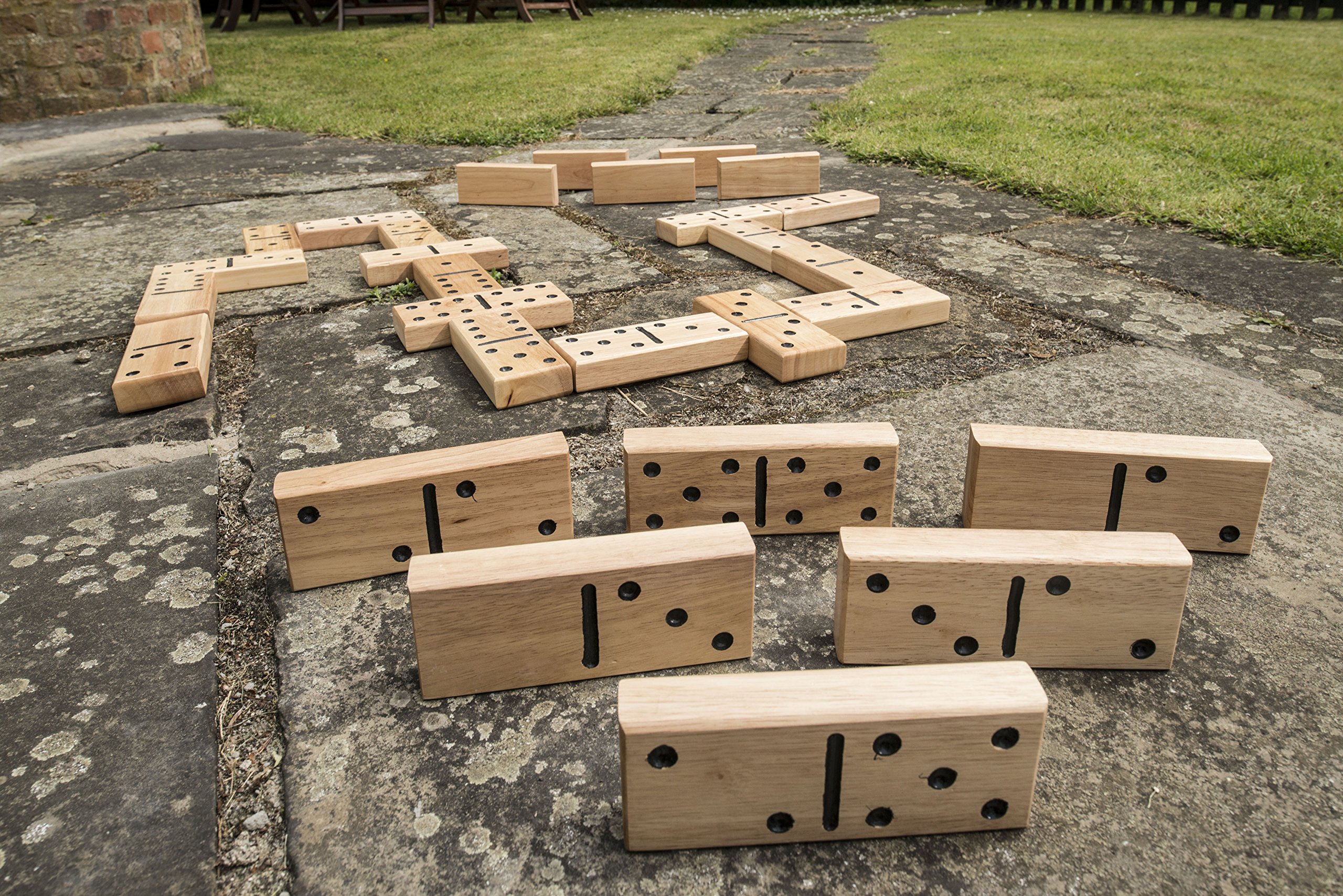 Domino Sets For Adults 28-Piece Quilt Block Dominoes Set - Wooden Laser ...