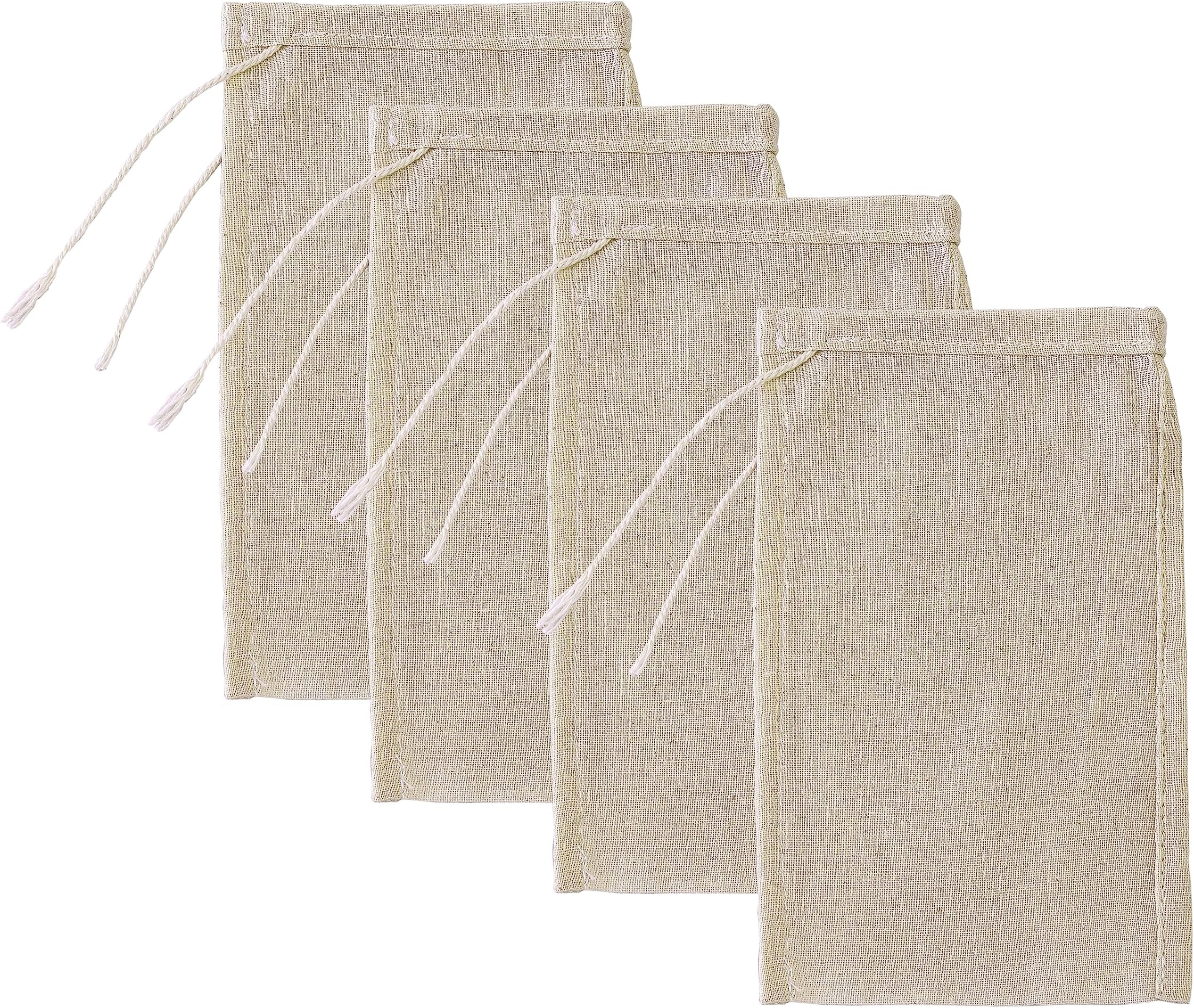 Amazon.com: Kimmama 4 Pack Reusable Natural Cheesecloth Bags for ...