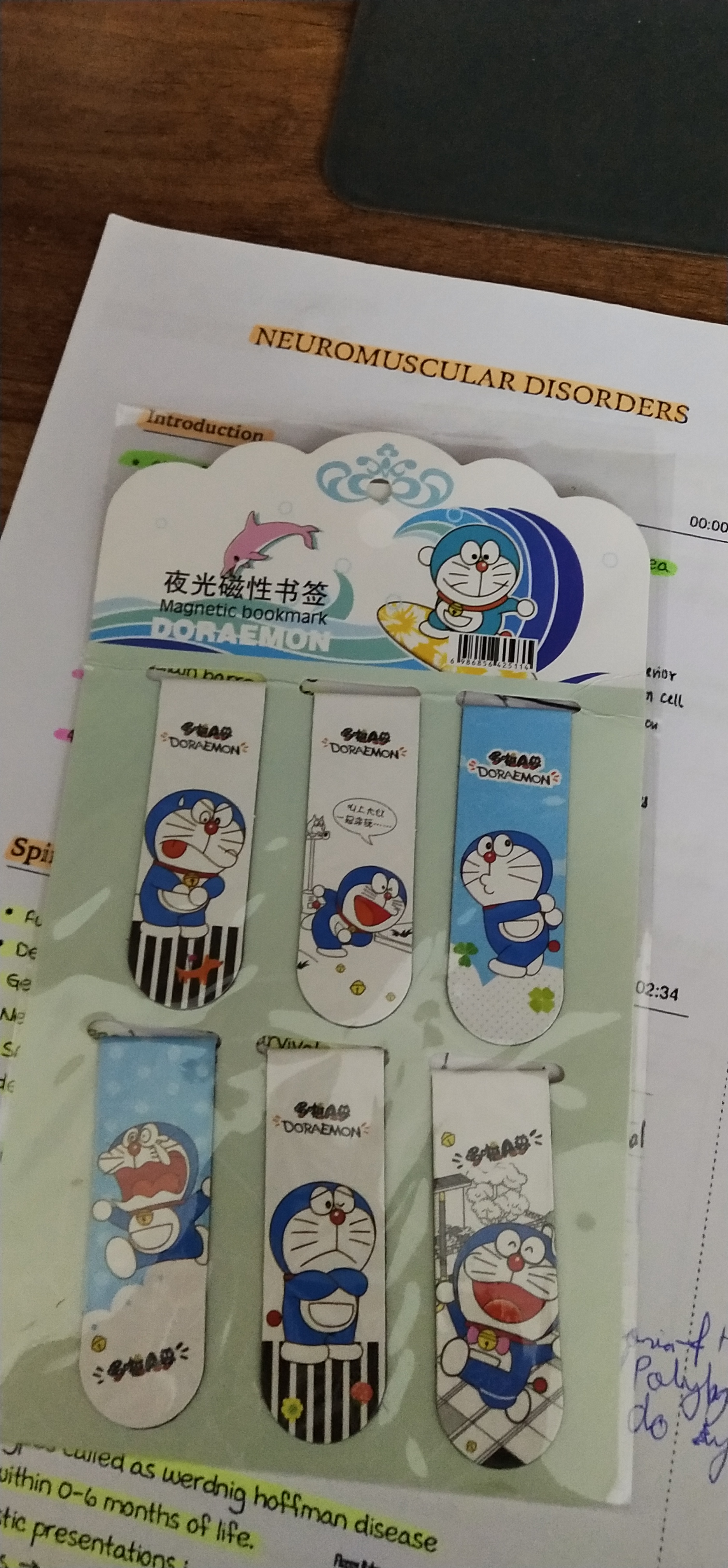 TrendyTap Cartoon Doraemon Magnetic Bookmark Paper Clip Page Marker ...
