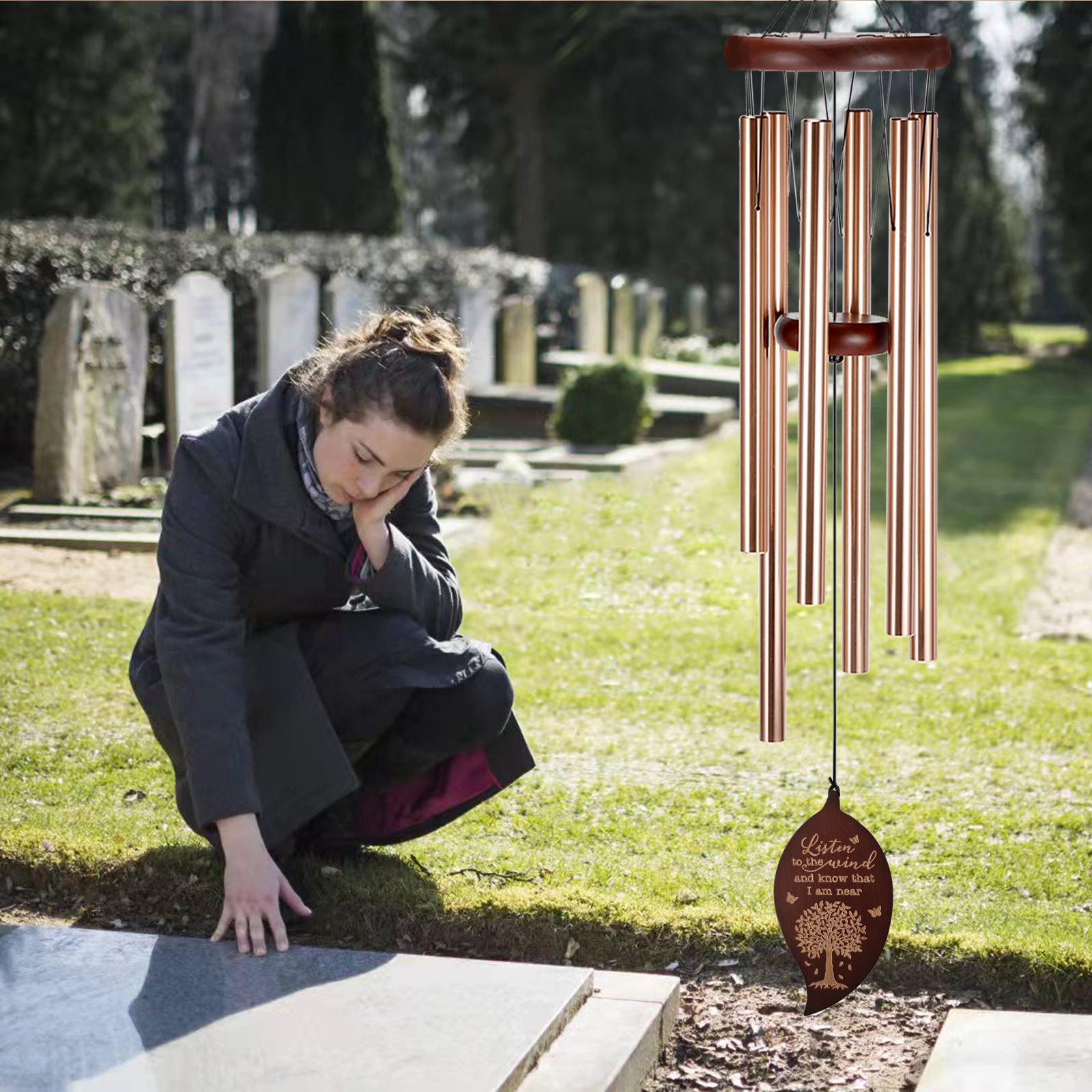 Watch Memorial wind chimes outside for loss of loved one on Amazon Live