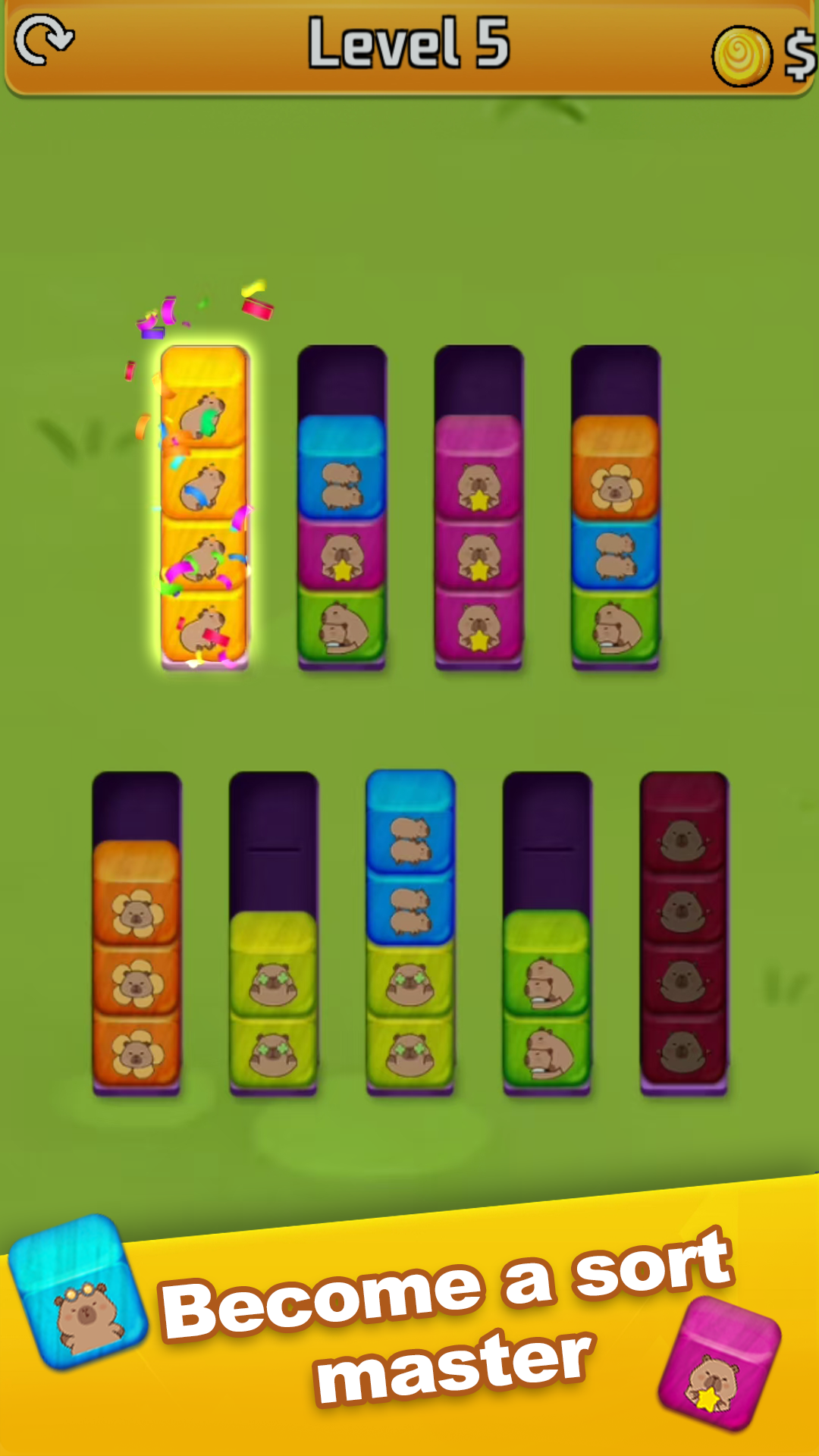 MagicWoody Sort Jam – Cute Block Sorting Puzzle - App on Amazon Appstore