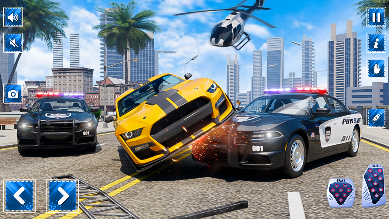 Police Car Chase Cop Simulator Offline: Real Police Car Driving Border ...