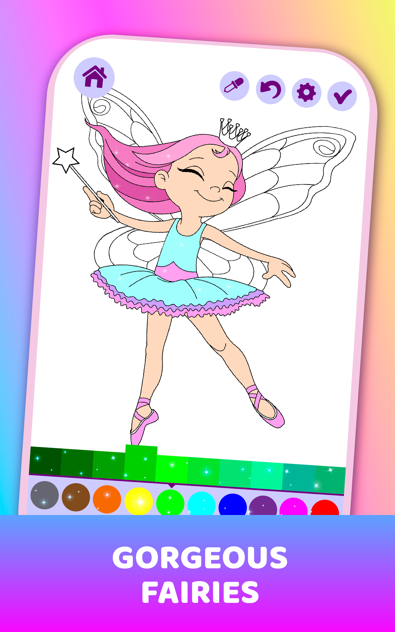 Magic Animated Shining Coloring Book For Little Fairies - App on Amazon ...