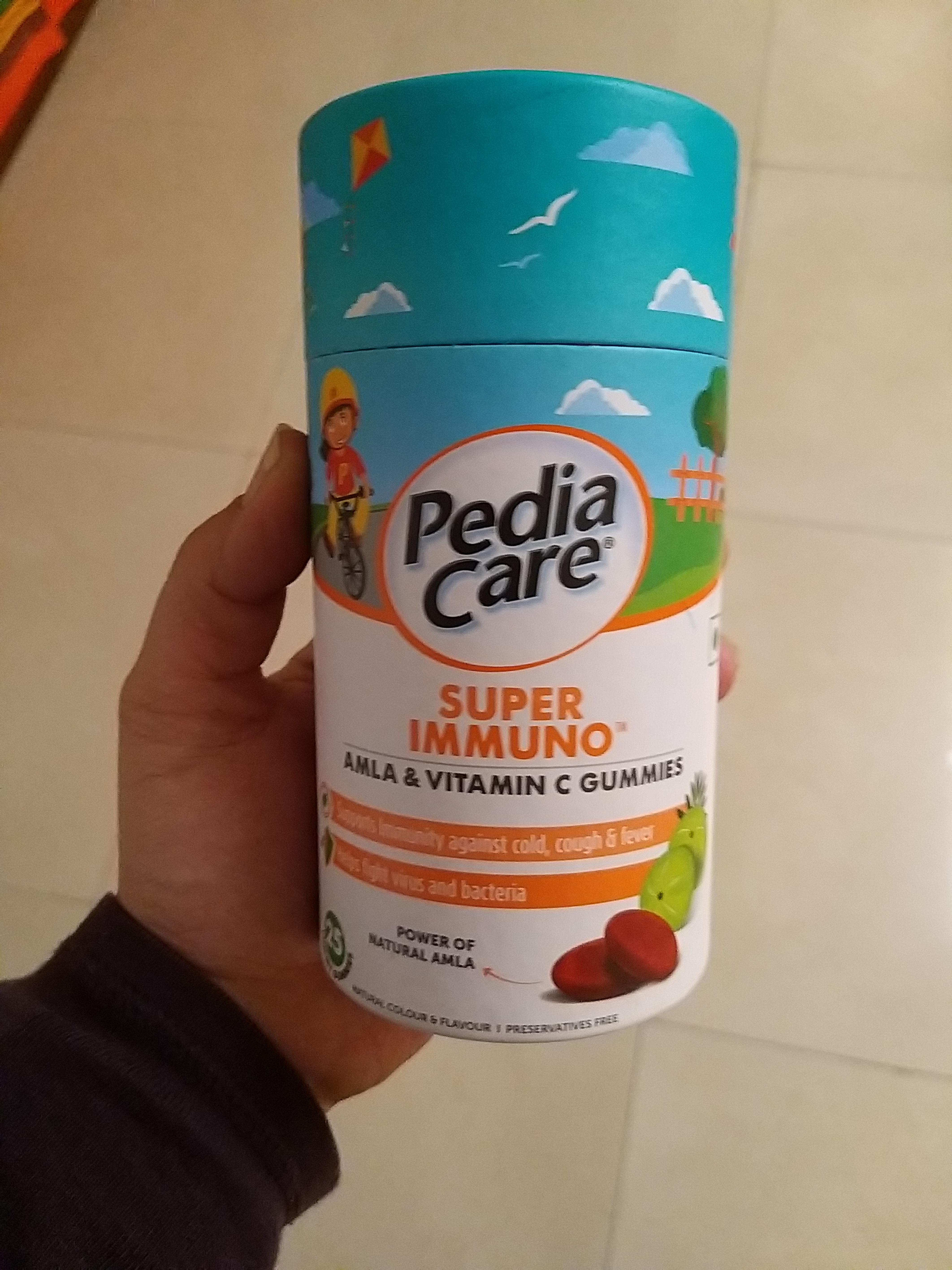 PediaCare Super Immuno Plus Multivitamin Amla Gummies for Kids, With ...