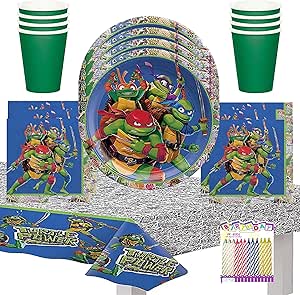 Amazon.com: TMNT Mutant Mayhem Party Supplies Pack Serves 16: Teenage ...