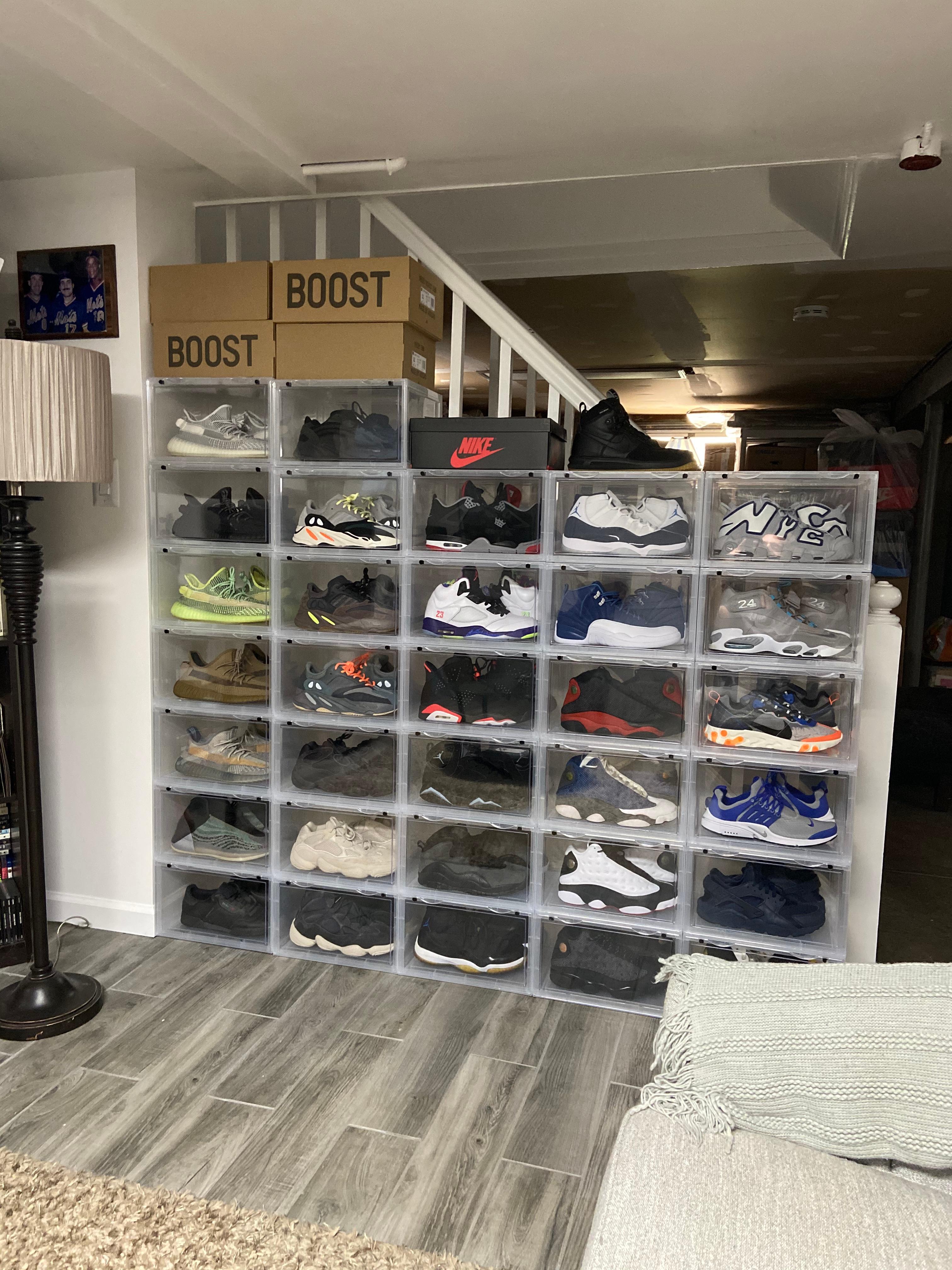 Amazon.com: LifestyleEssential Shoe Storage Box Containers with Door ...