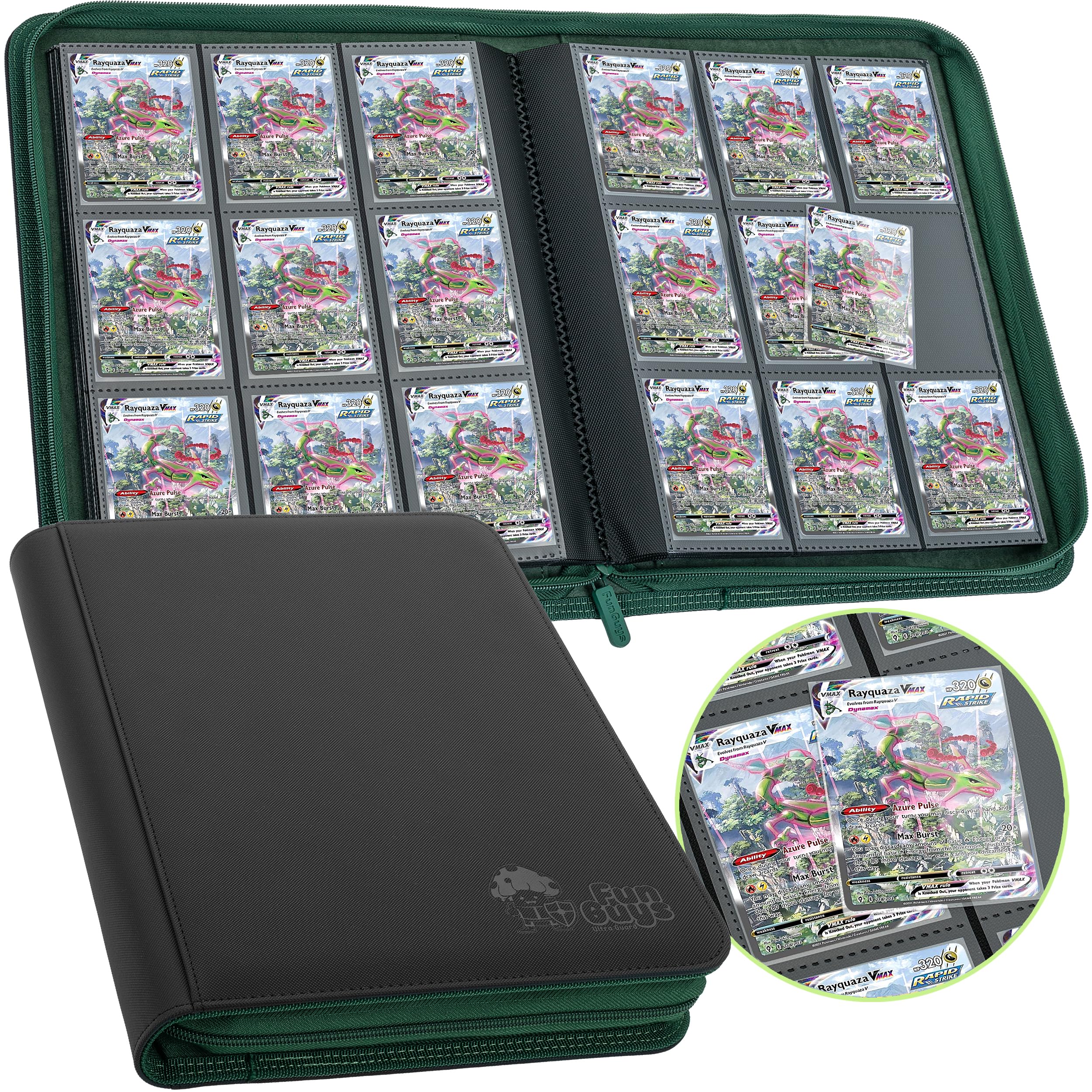 Trading Card Binder for Cards, 9 Pocket Pokemon Card Binder, 504 Side ...