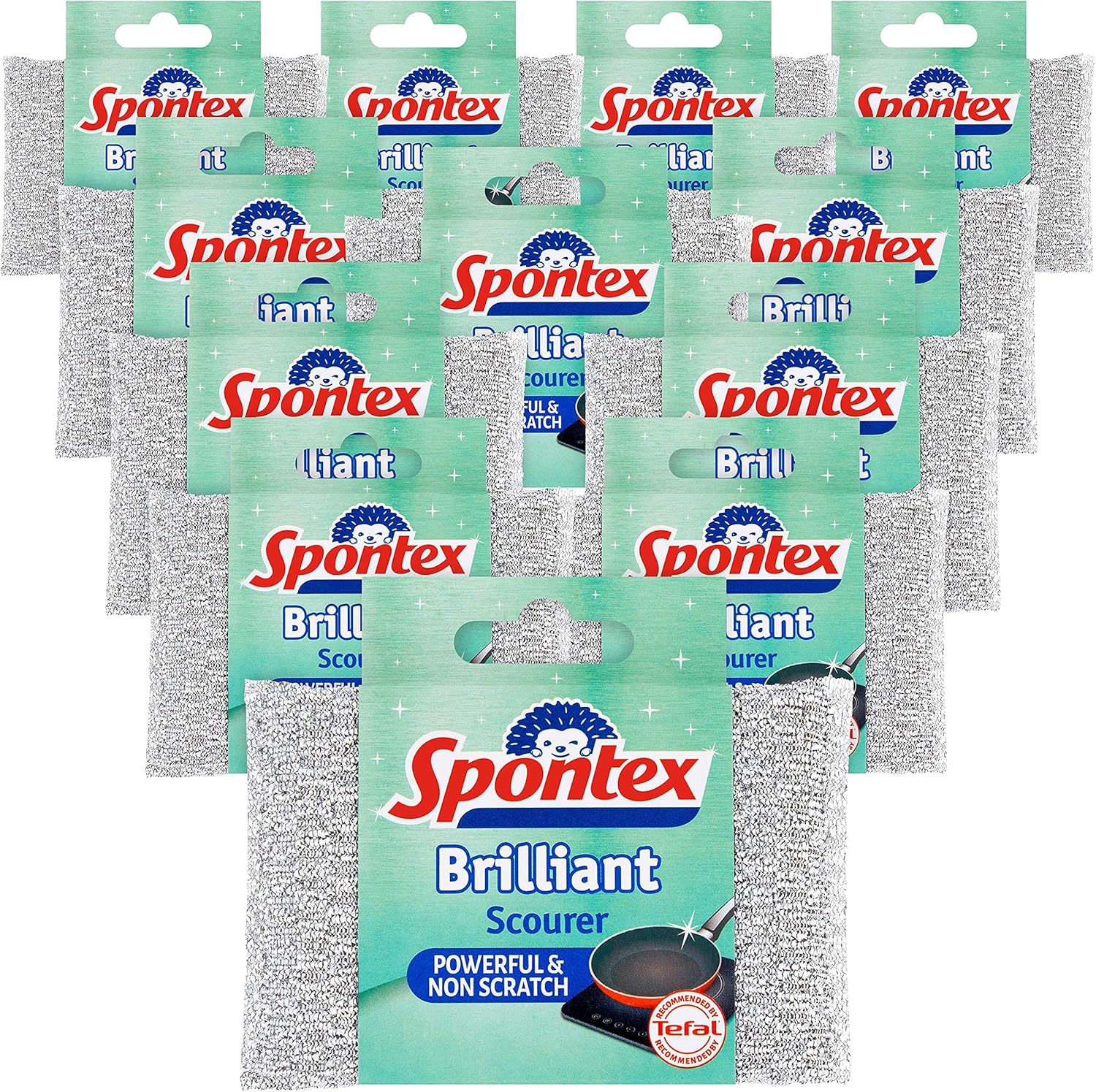 Spontex Brilliant non-scratch Scourer pad (Pack of 12) : Amazon.co.uk ...