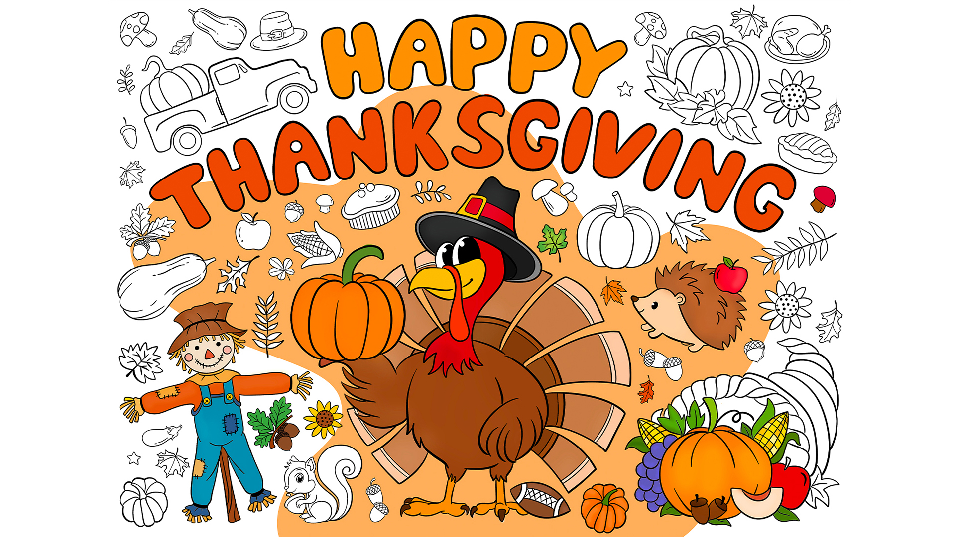 Thanksgiving Drawing Ideas For Adults