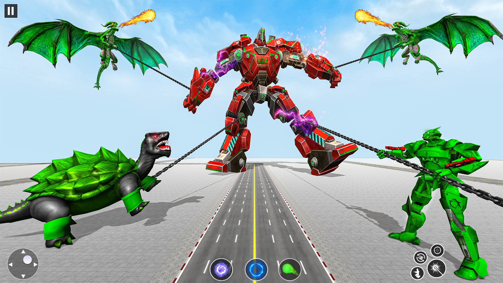 Futuristic Turtle Robot Transform War City Battle Attack: Animal Robot ...