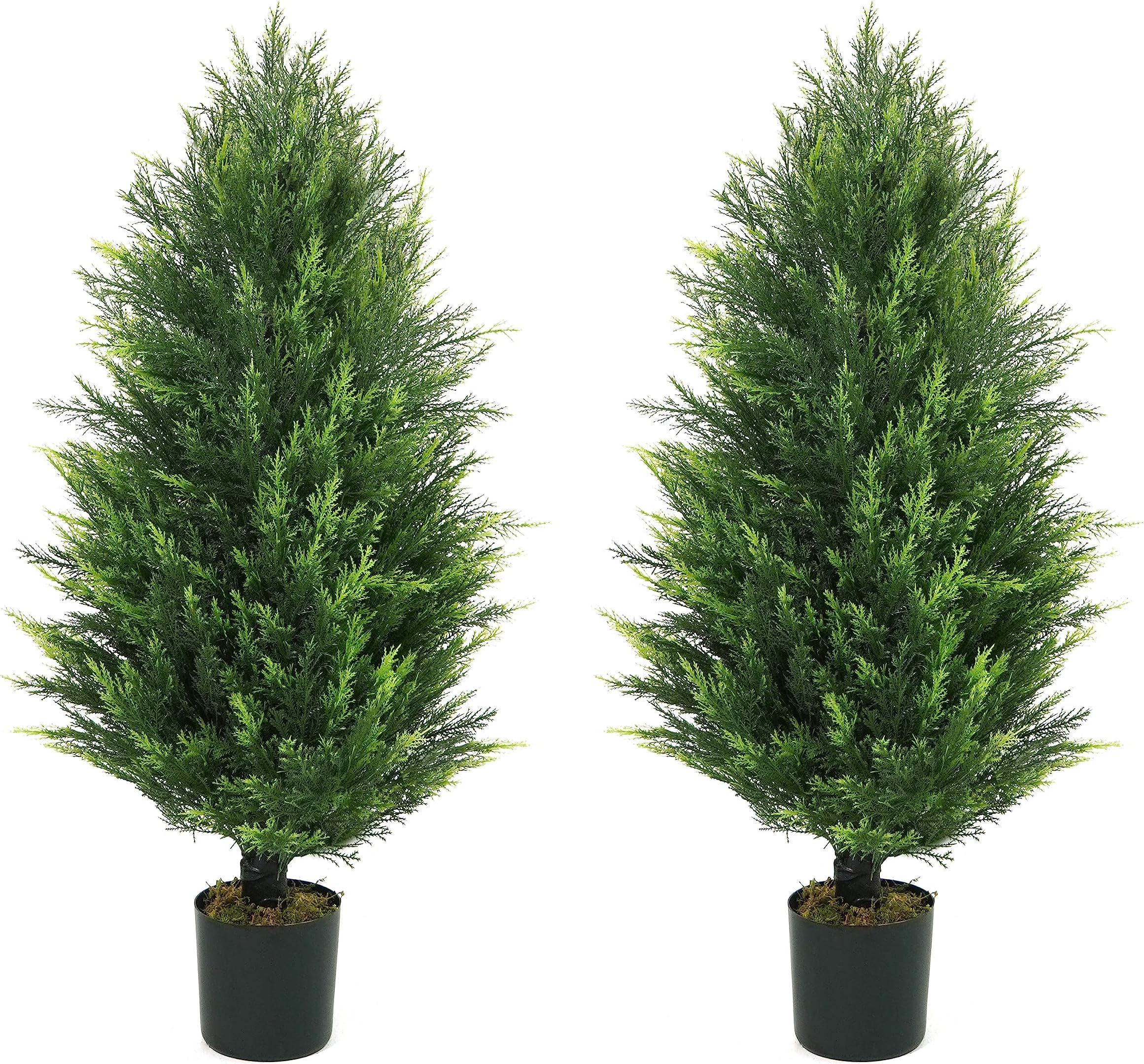 Amazon.com - TRESIL Two 3 Foot Artificial Cedar Topiary Tree Potted