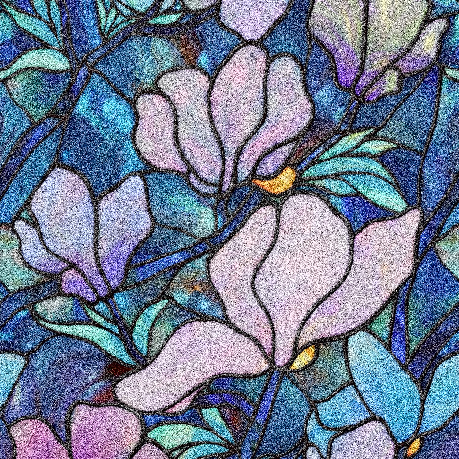 Amazon.com: funlife Double-Sided Privacy Floral Stained Glass Window ...
